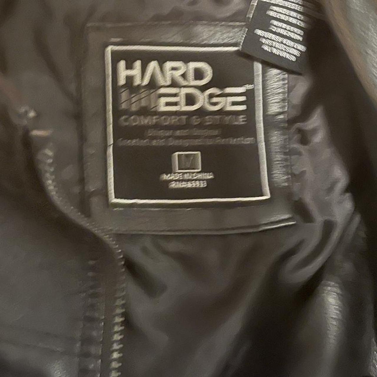 hard edge leather jacket - Depop