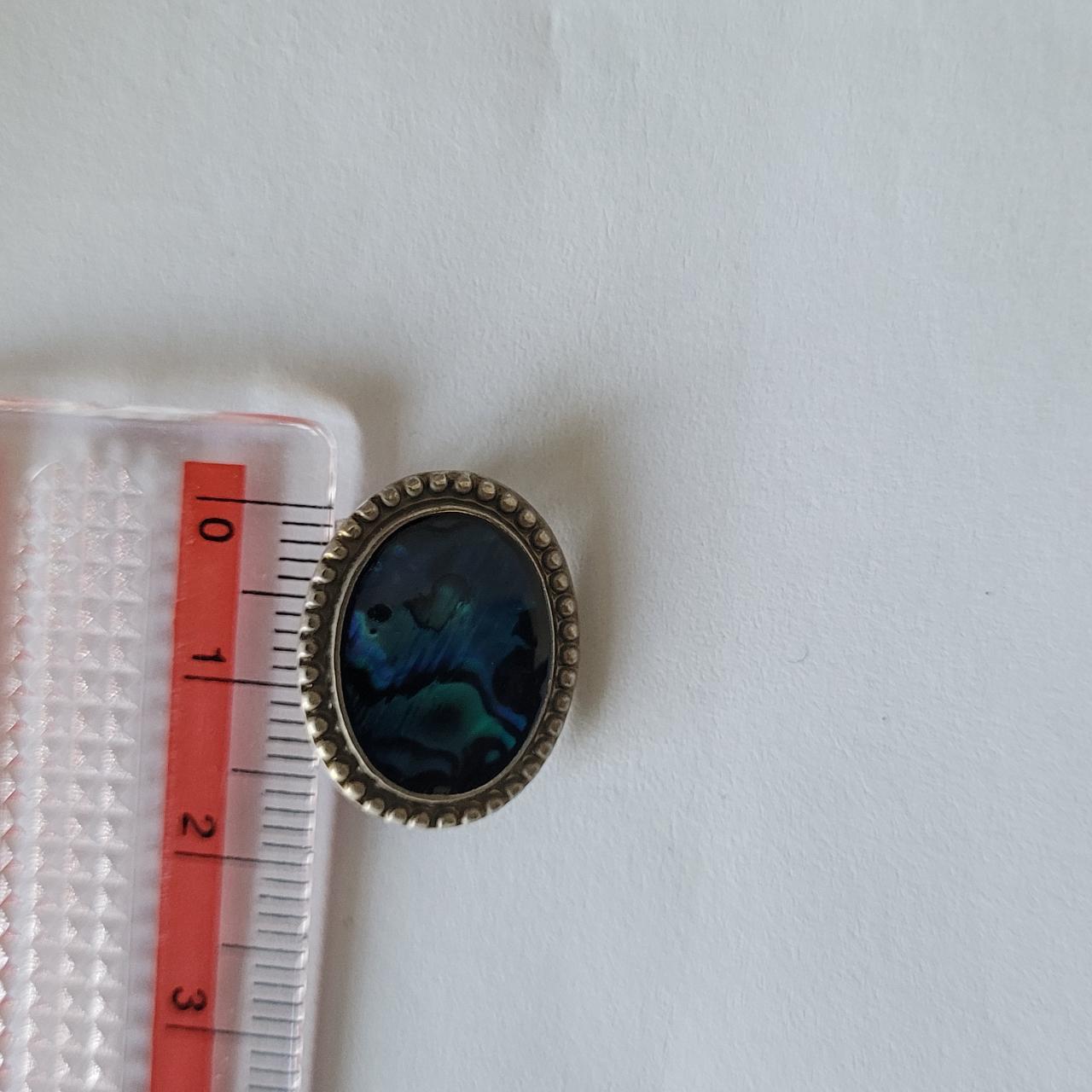 Cute vintage abalone shell silver vintage... - Depop