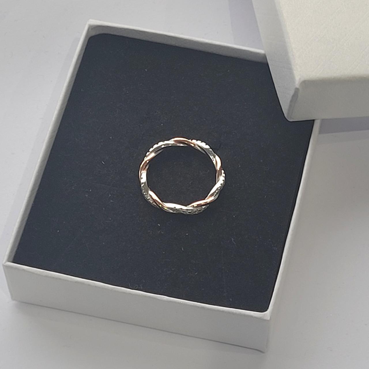 Stunning Silver Rope ring silver 925 and brass -... | Depop