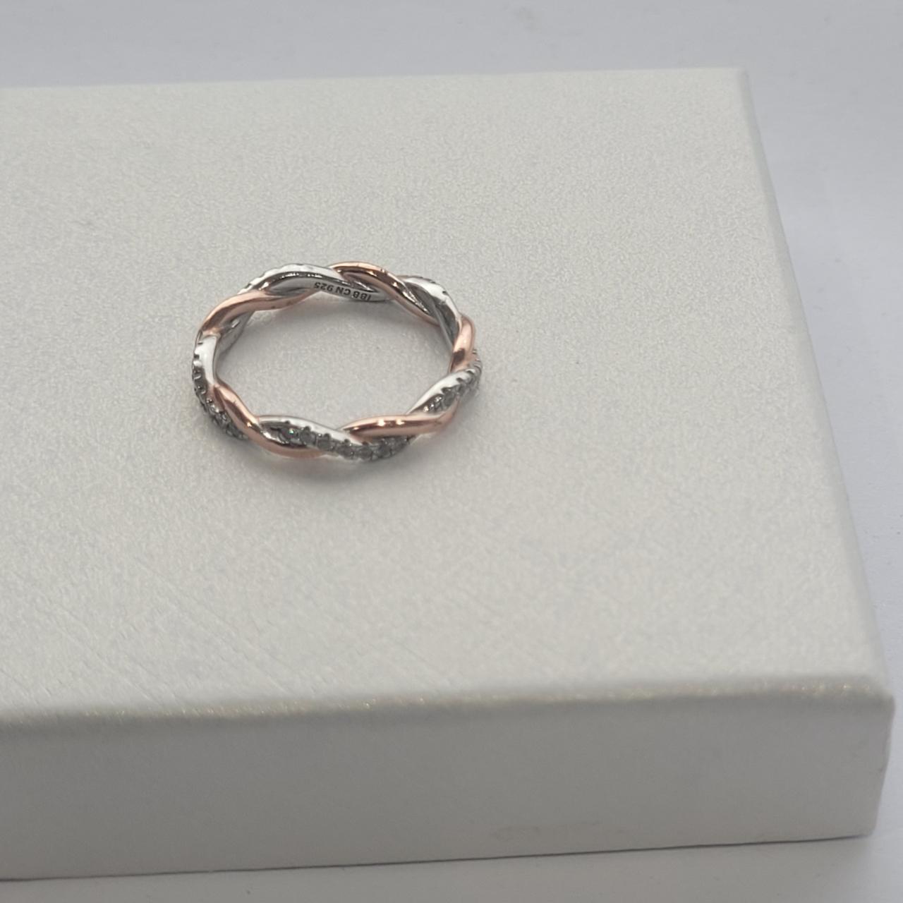 Stunning Silver Rope ring silver 925 and brass -... | Depop