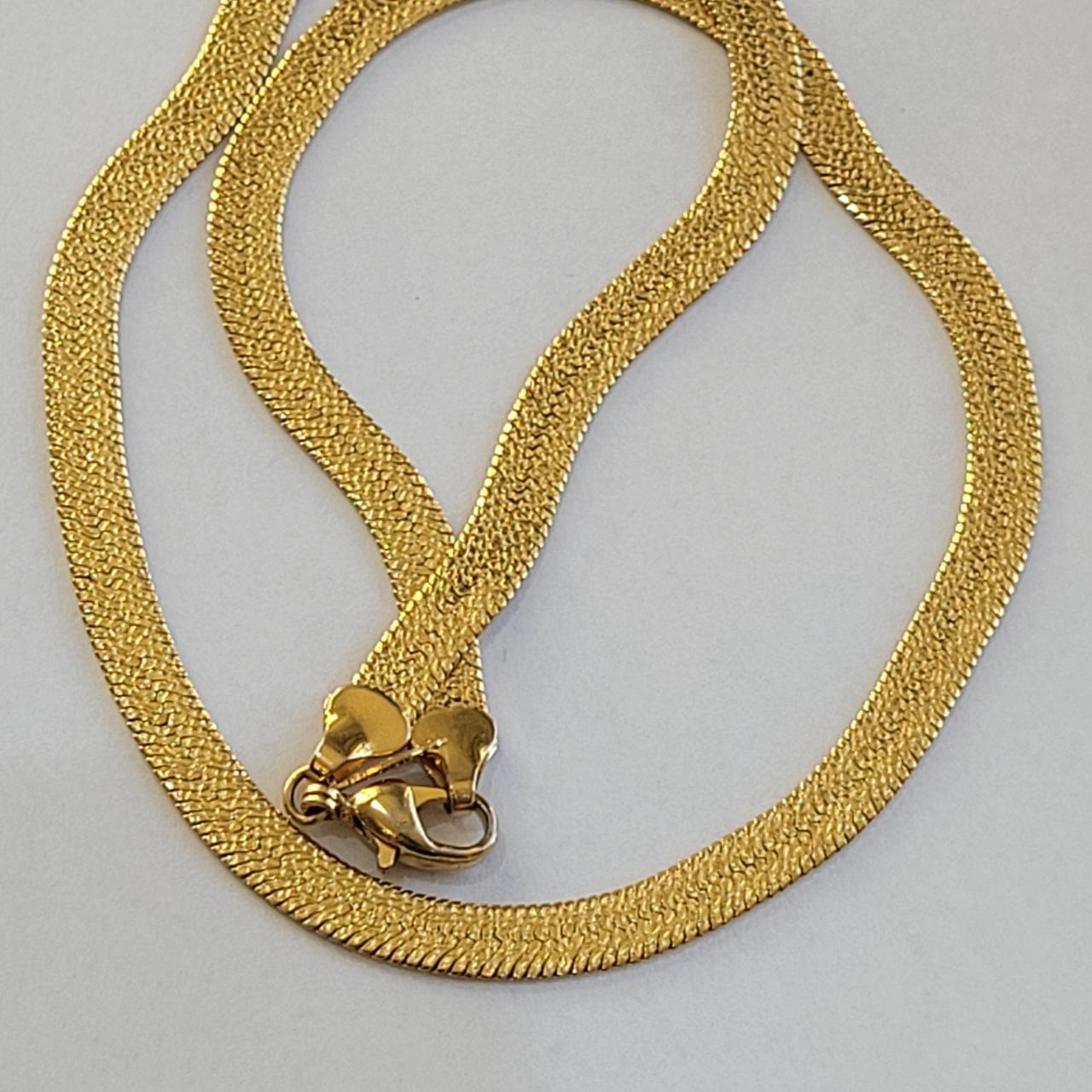 Vintage 9ct gold plated Napier flat snake stye zig... | Depop