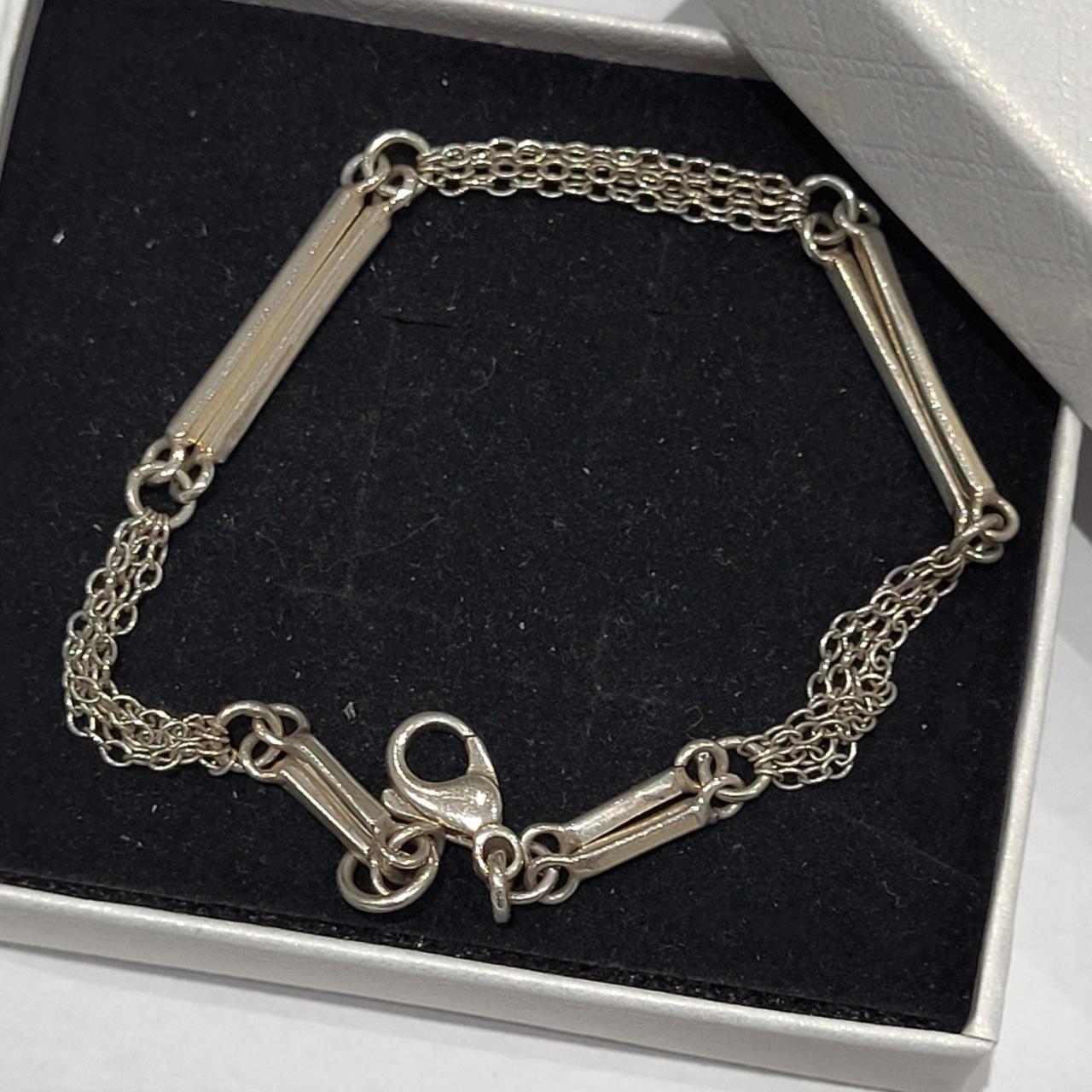 Beautiful sterling silver modern bracelet silver... - Depop