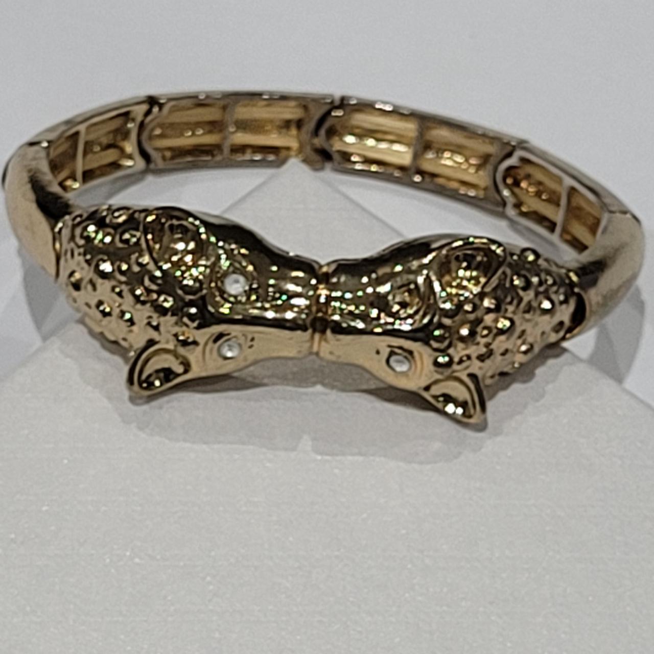Very beautiful gold plated leopard head traceable... - Depop
