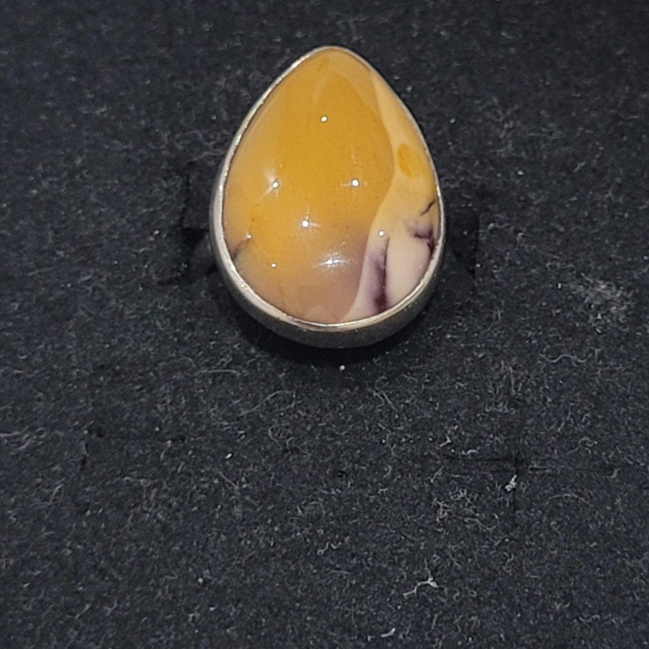 Unusual Butterscotch Yellow Teardrop Mookaite Jasper... - Depop