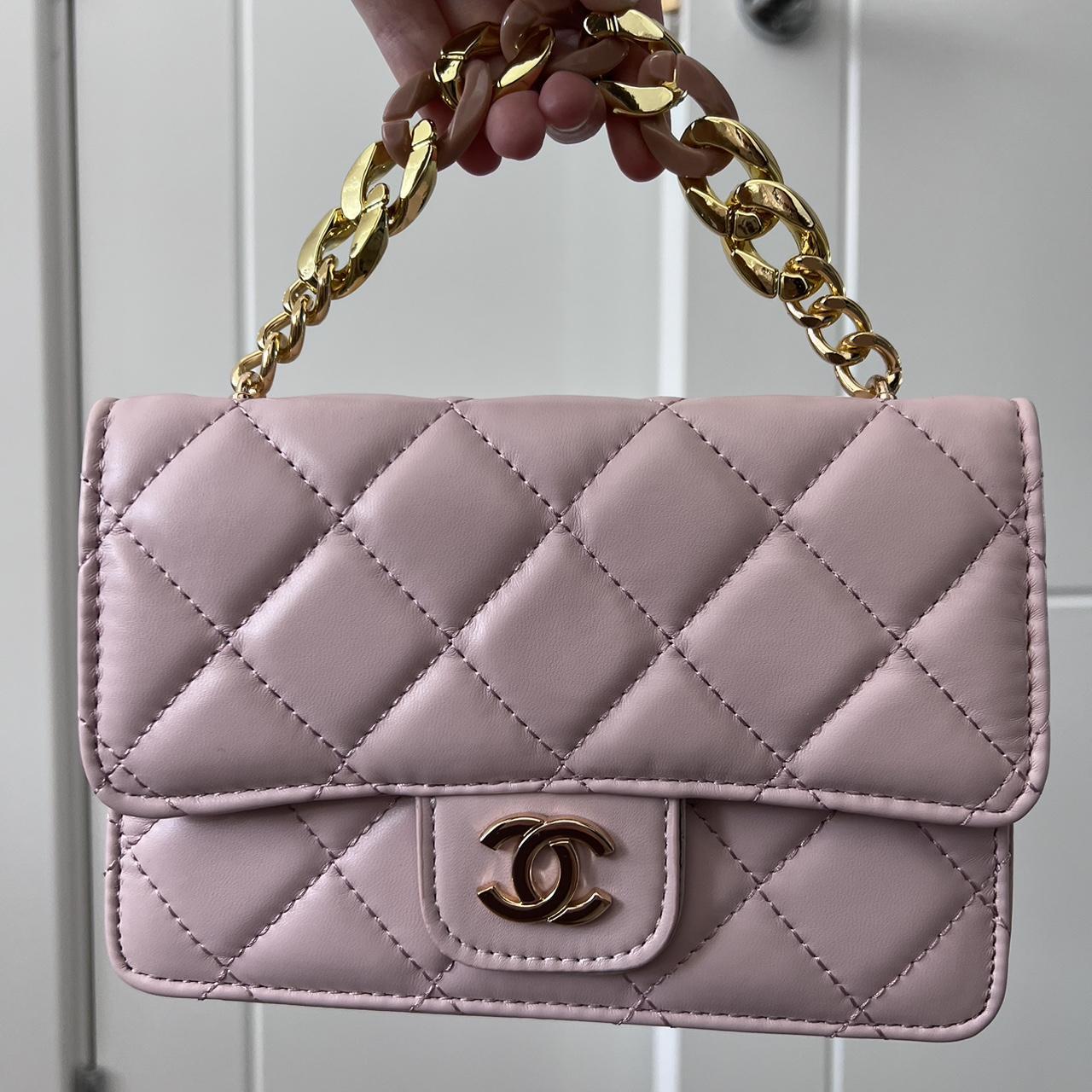 Brand new baby pink chain handle bag, comes with... - Depop