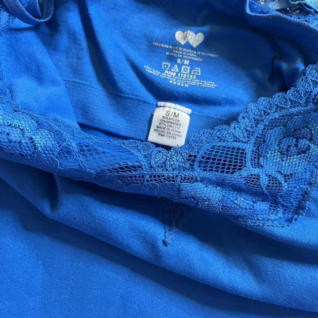 bright blue lace tank top #skims #bellavenice... - Depop