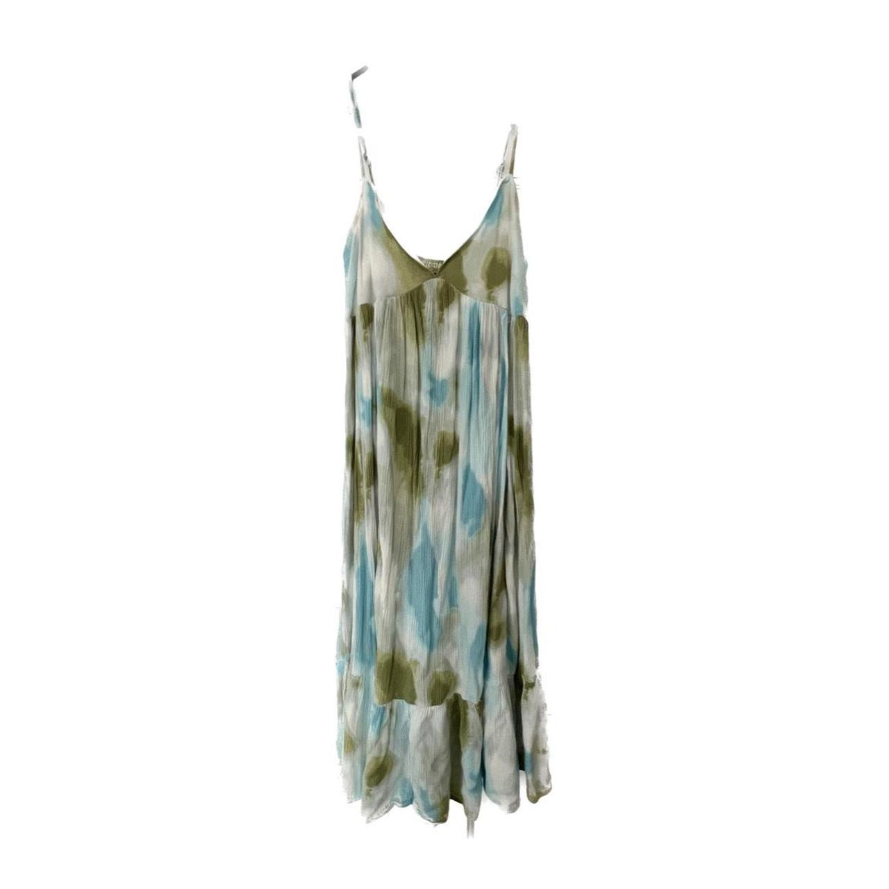 Forever 21 Women's Blue and Green Dress | Depop Forever 21 Women's Blue and Green Dress | Depop