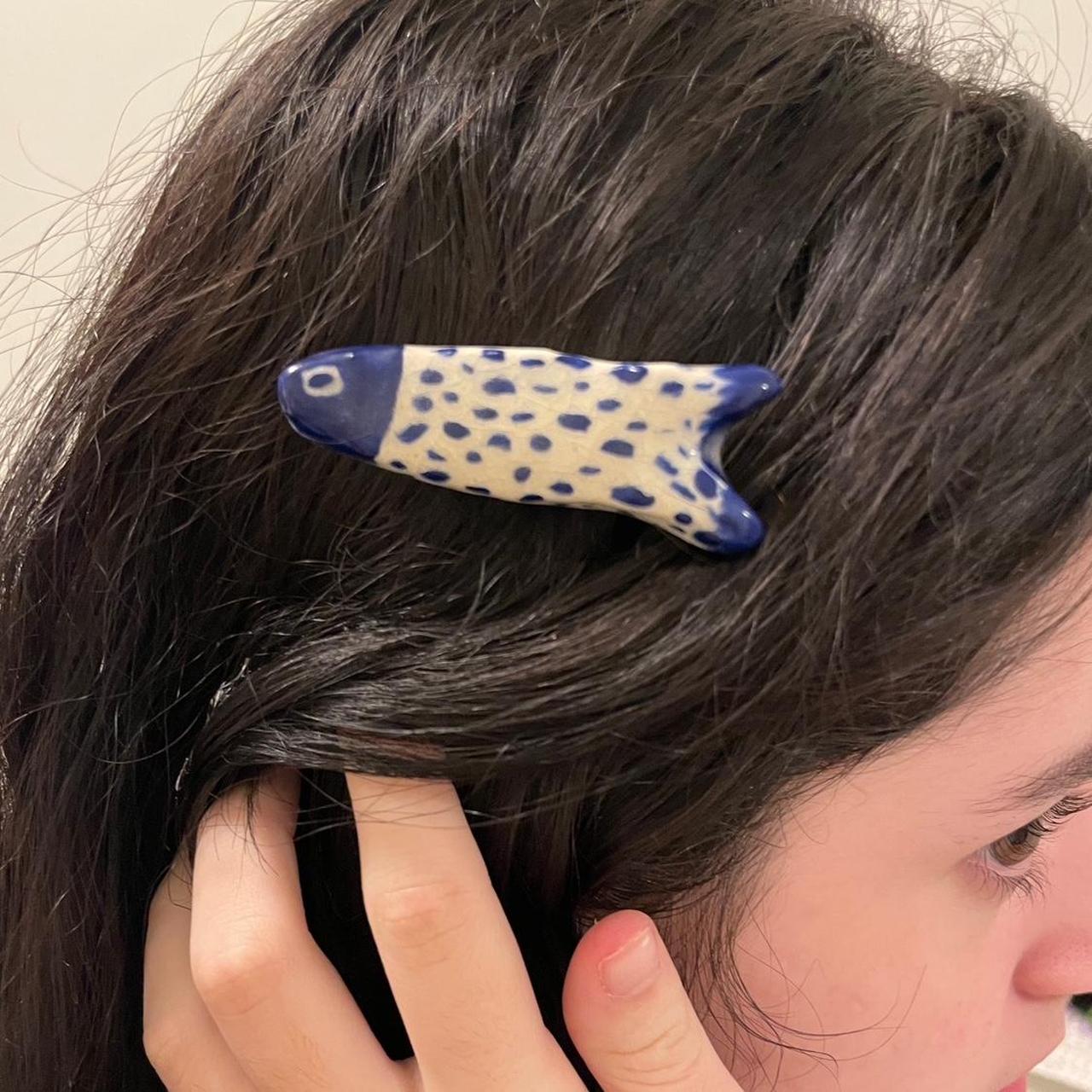 Handmade ceramic fish hair clips Each one unique... - Depop