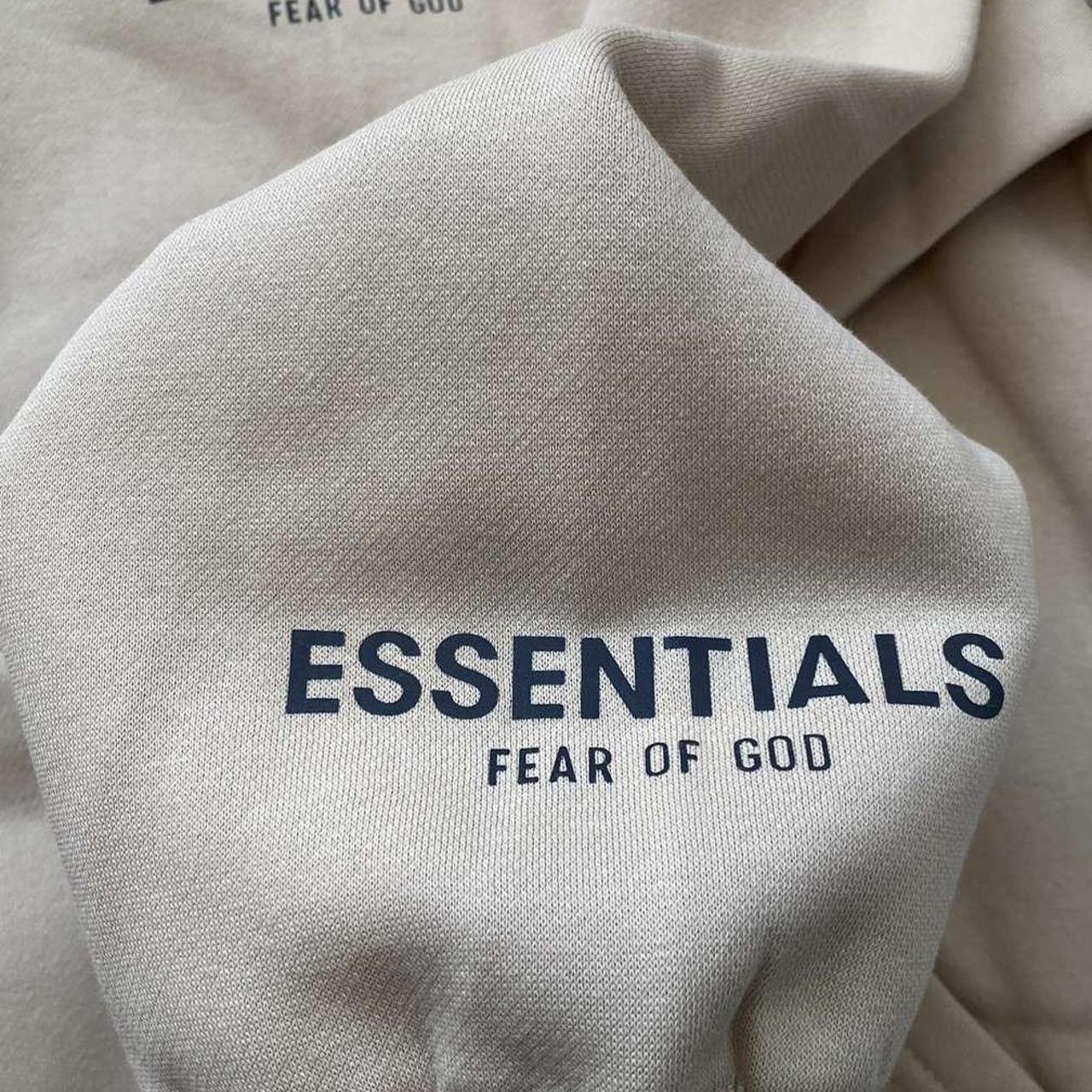 Essentials FOG Hoodie - Beige Size S Brand New... - Depop