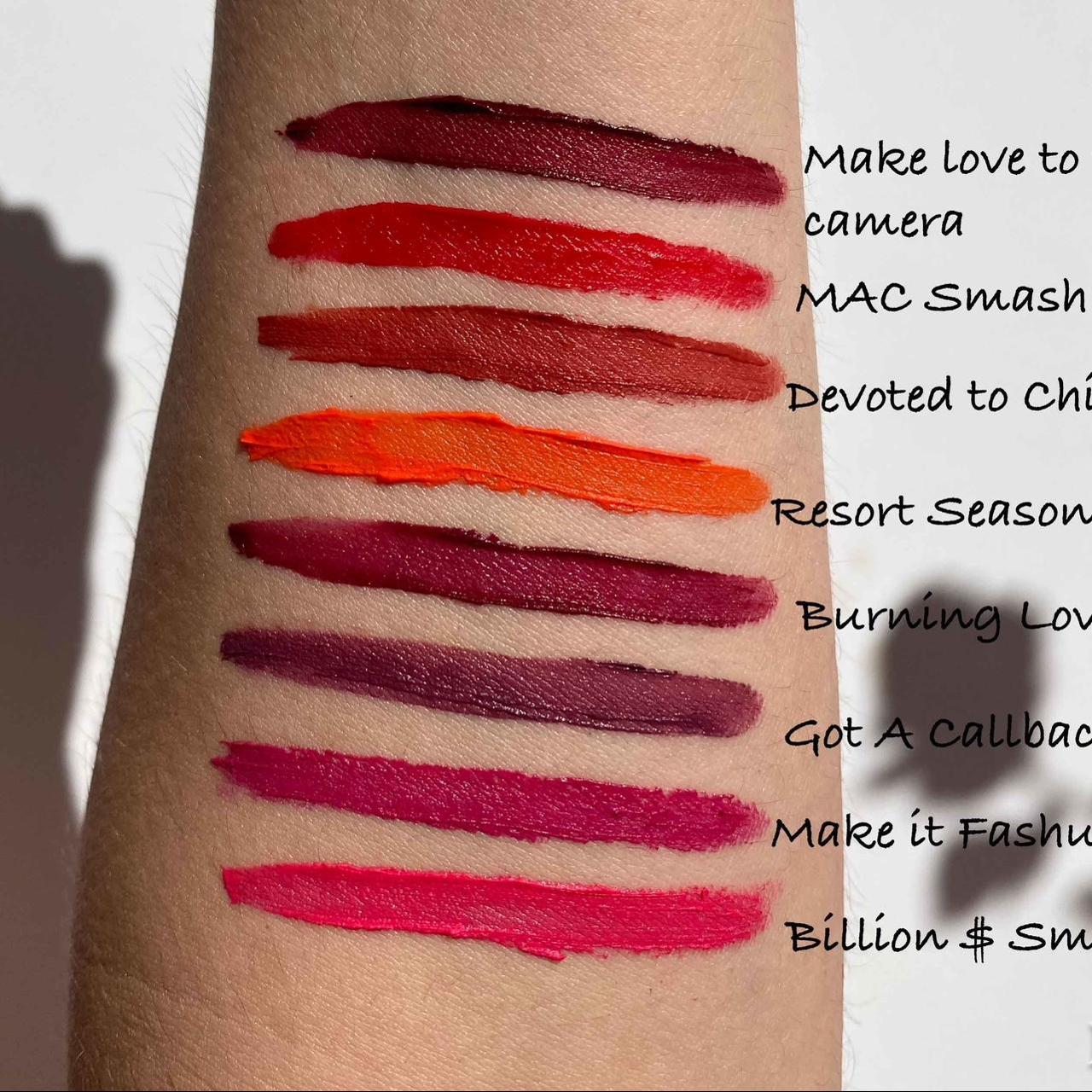 MAC Red and Burgundy Makeup | Depop