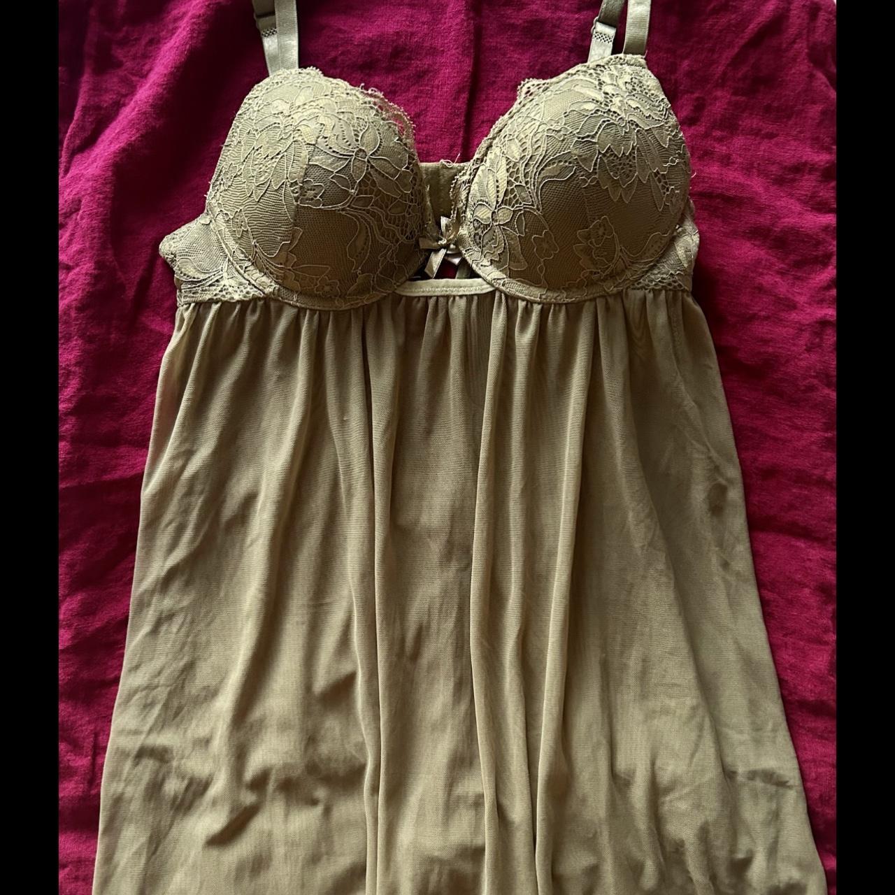 Hush intimates sage green push-up babydoll dress... - Depop