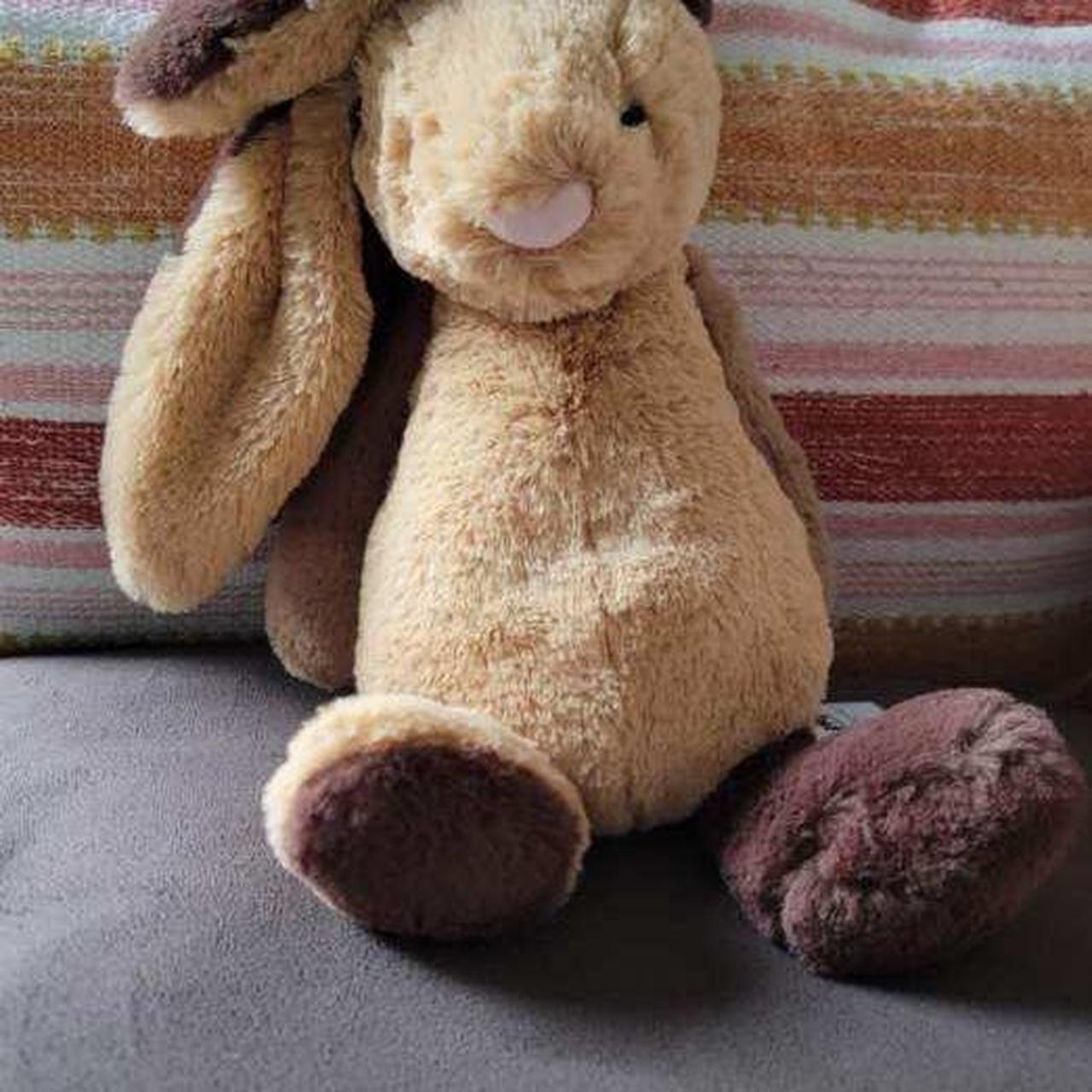 Jellycat brown patchwork bunny plush #plushie BNWT! | Depop