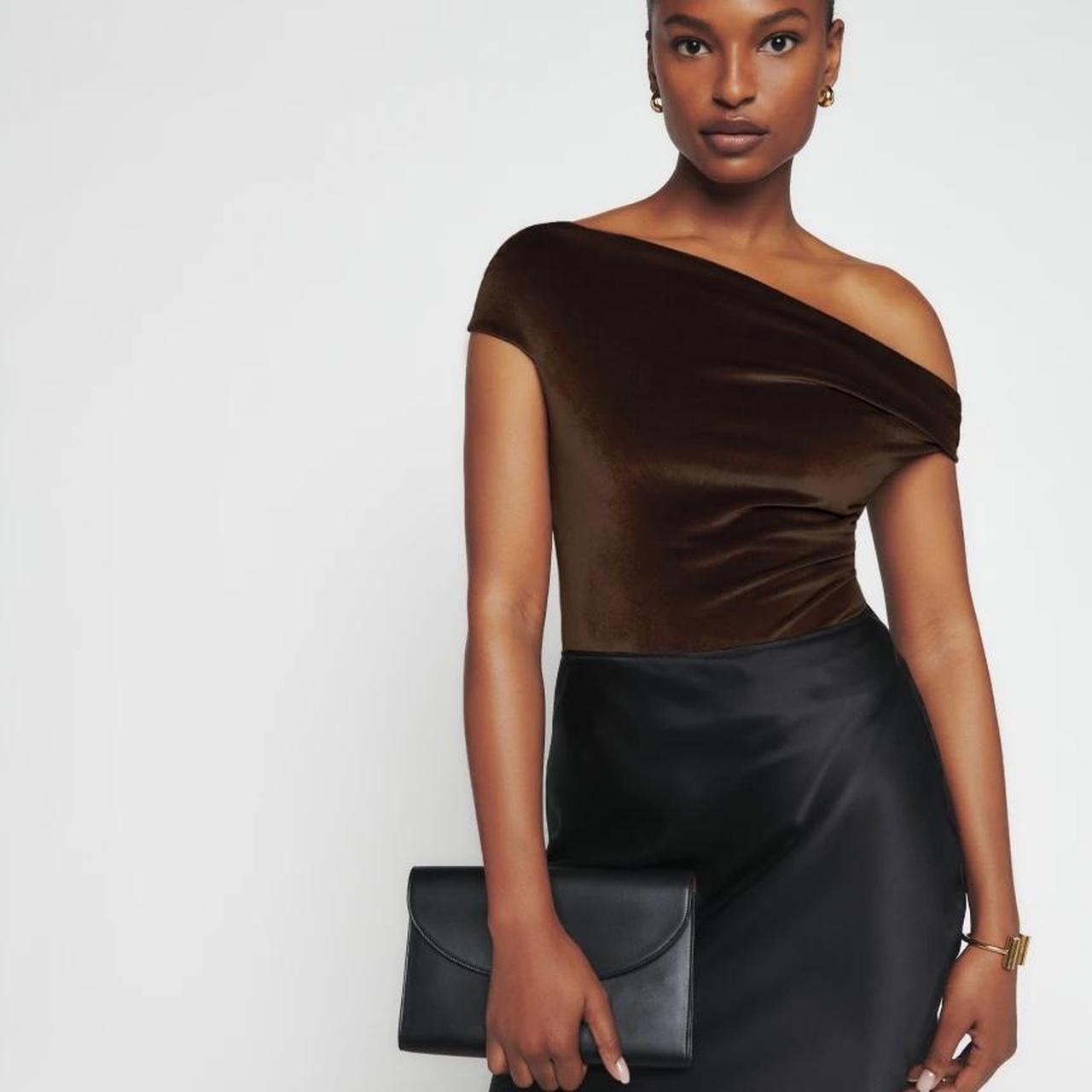 Reformation velvet off-shoulder top The ‘nice top’... | Depop