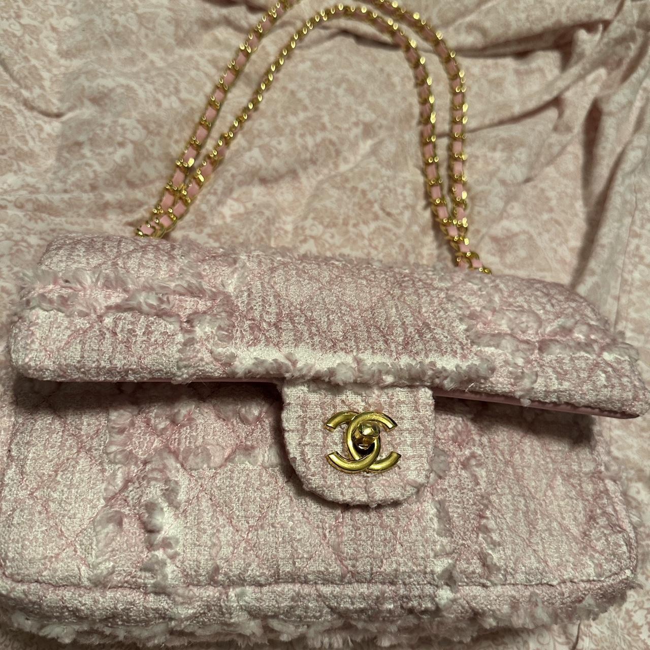 Chanel Pink Timeless/Classique tweed getting... | Depop