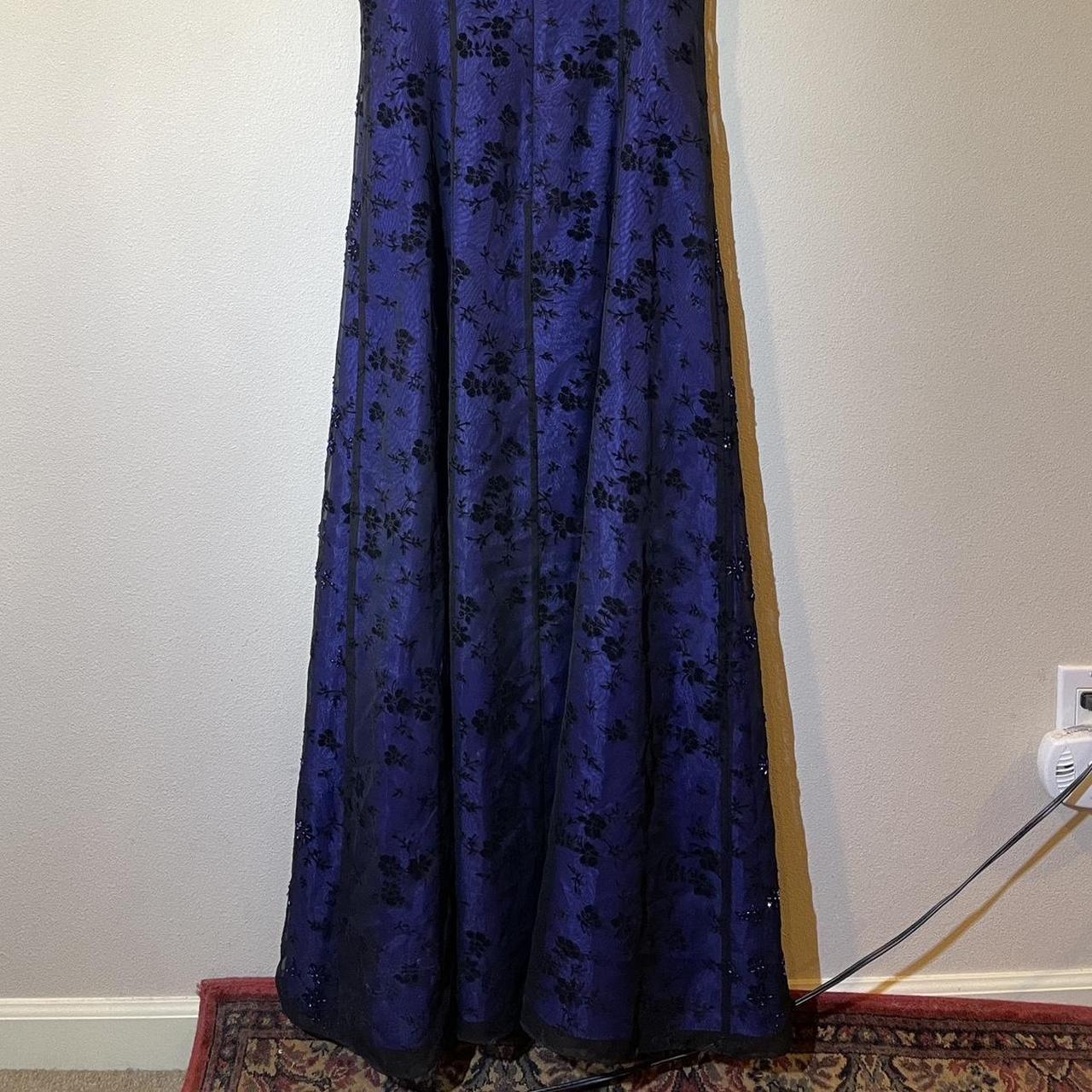 Betsy and adam goth 90s dark purple prom dress Size... - Depop