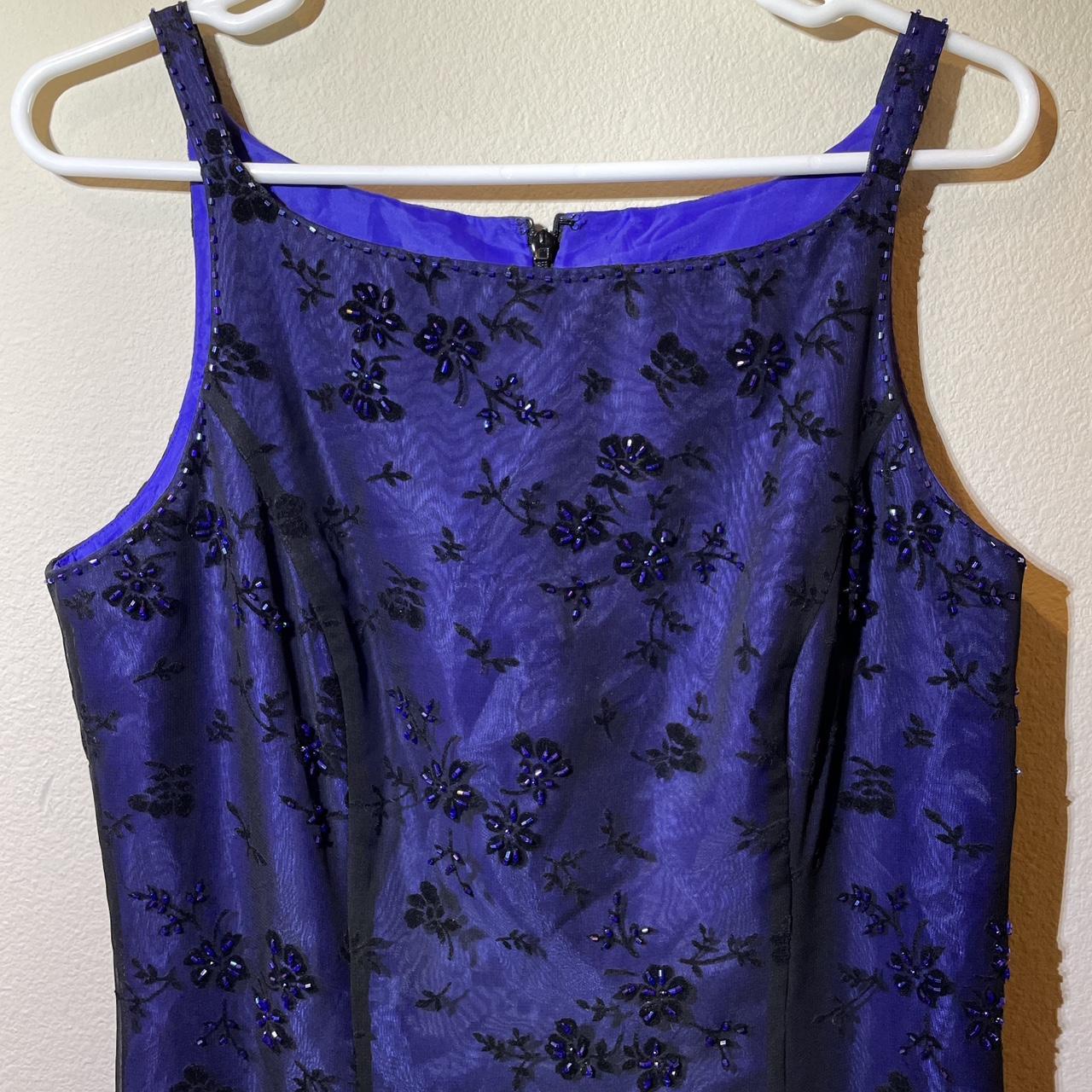 Betsy and adam goth 90s dark purple prom dress Size... - Depop