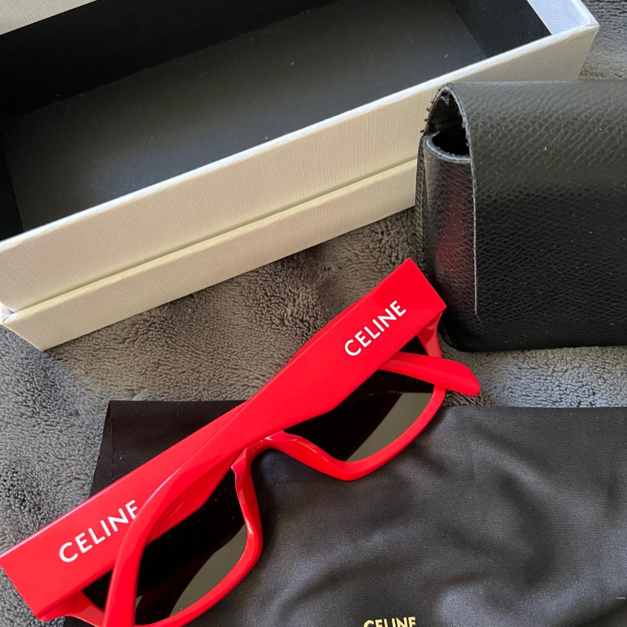 Brand New Celine Sunglasses Red Sunglasses Celine Depop