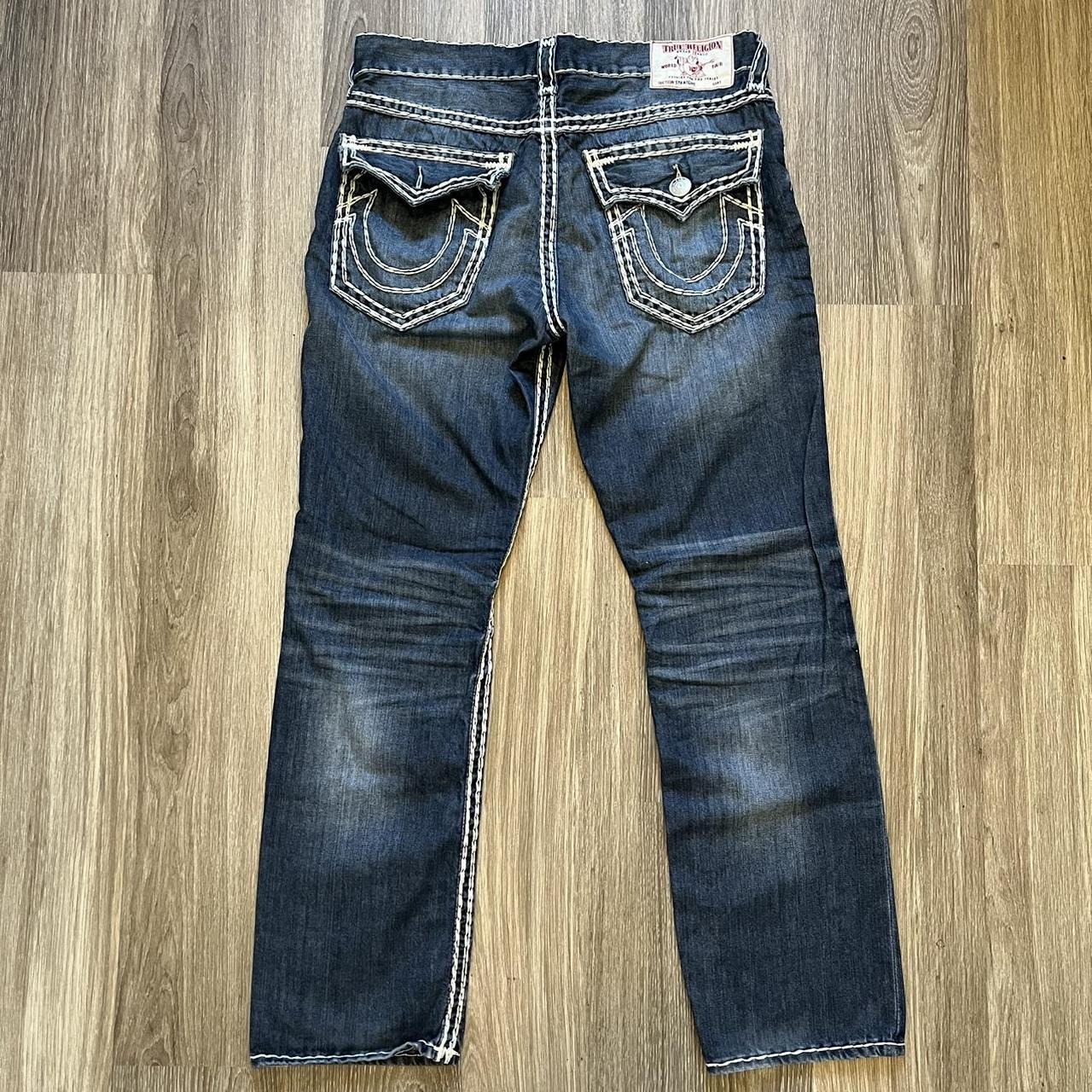 True religion Ricky super qt jeans 36x32 9in leg... - Depop