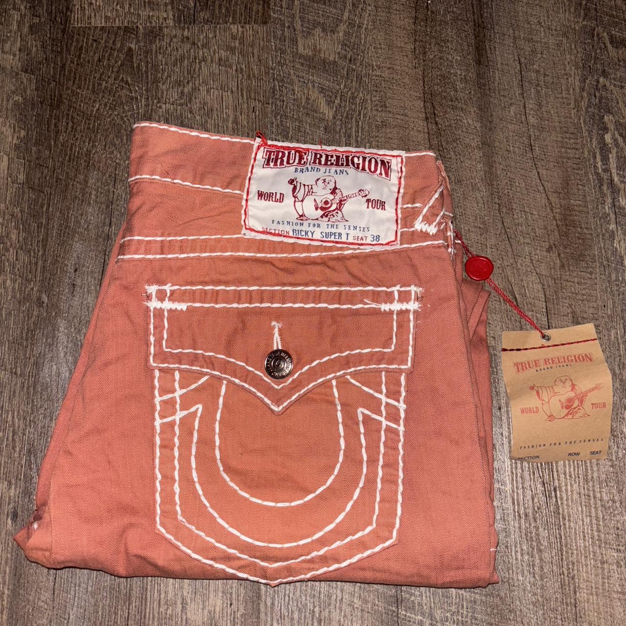 True Religion Red Ricky Super T. Size 38x32. Brand... - Depop