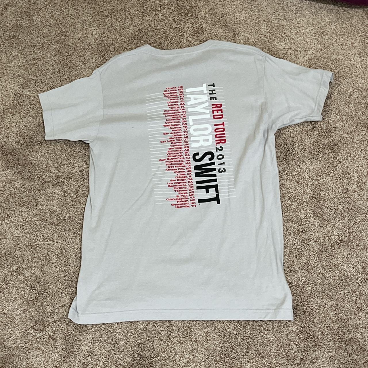 Taylor Swift red tour Gray tshirt gently... - Depop