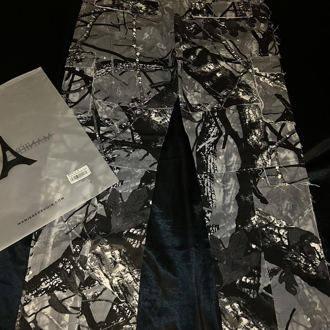 MANIERE DE VOIRE- brand new Distressed Camo Cargo... - Depop