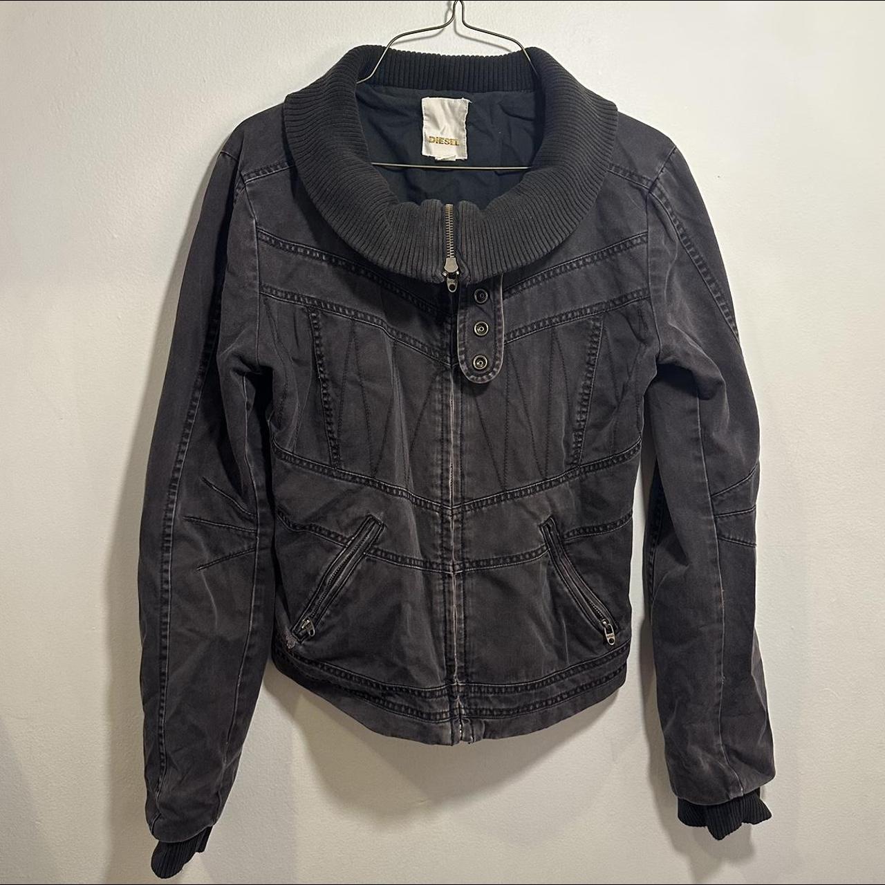 Diesel jacket size L Funnel can be worn up or... - Depop