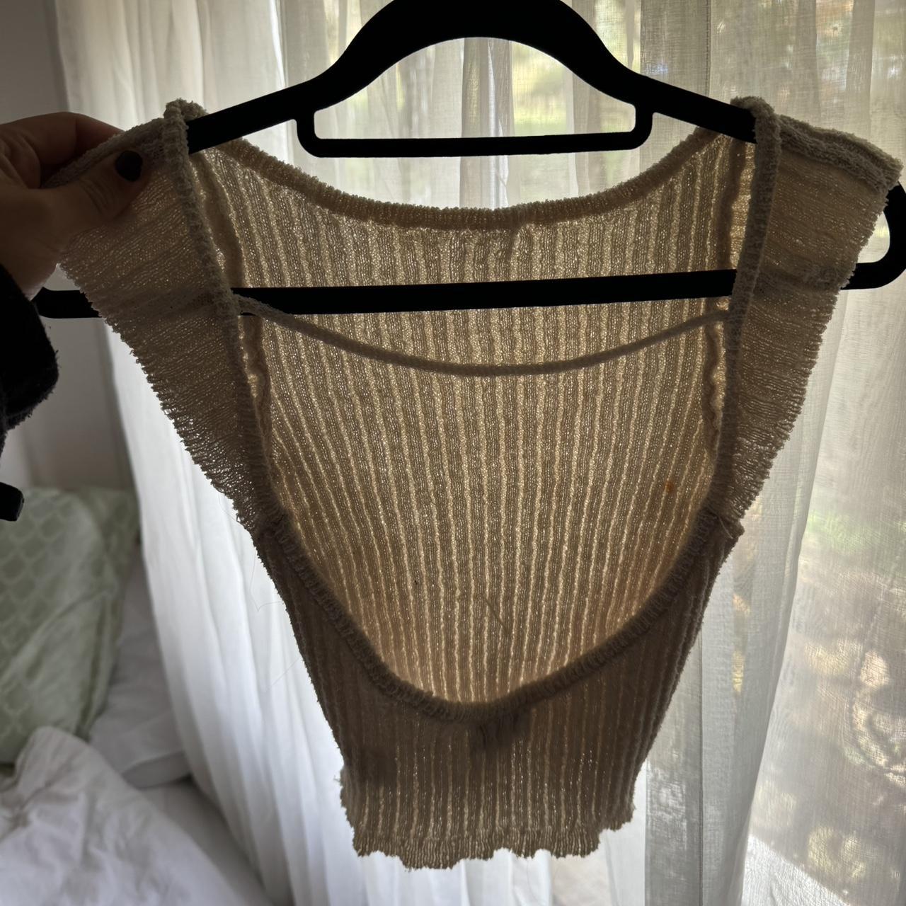 Backless knit top, worn once - Depop