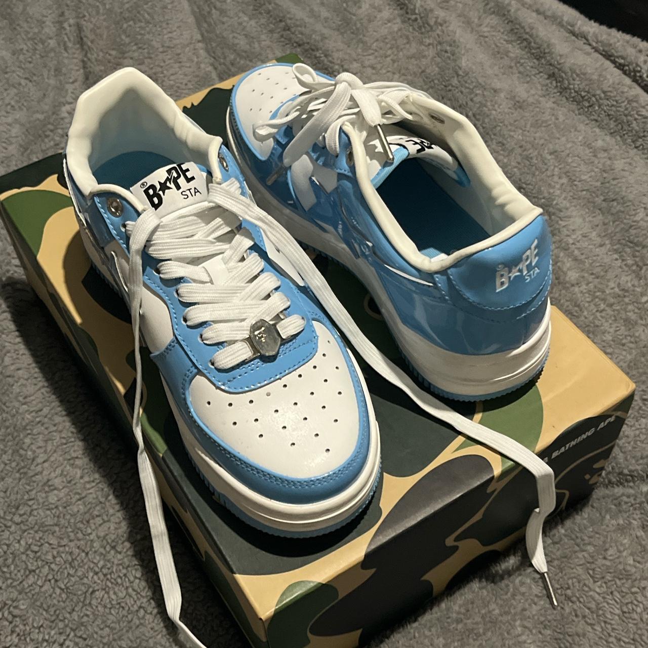 Light blue bapestas uk size 6. Comes with light blue... - Depop