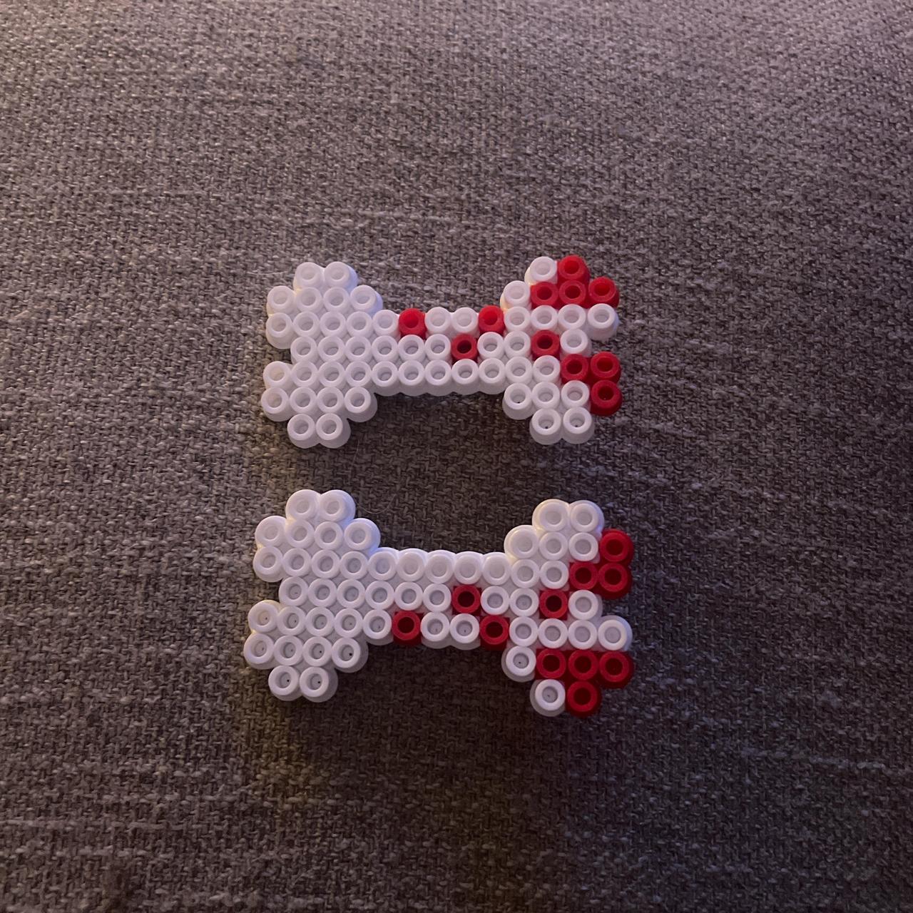 BONE PERLER HAIR CLIPS sooooo cute #perler... | Depop