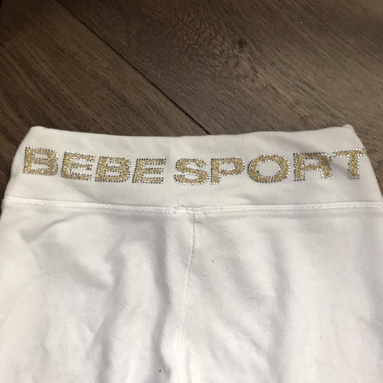 Bebe sport white flared sweat pants low rise 🧸 🤍 Y2K... - Depop