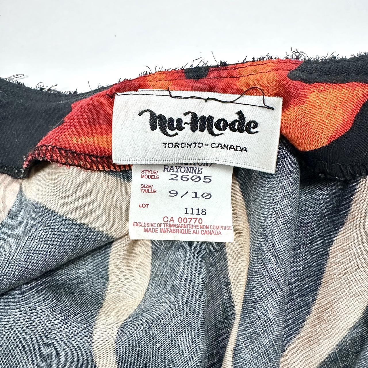 90s vintage Nu-Mode bias cut black/red/yellow floral... - Depop