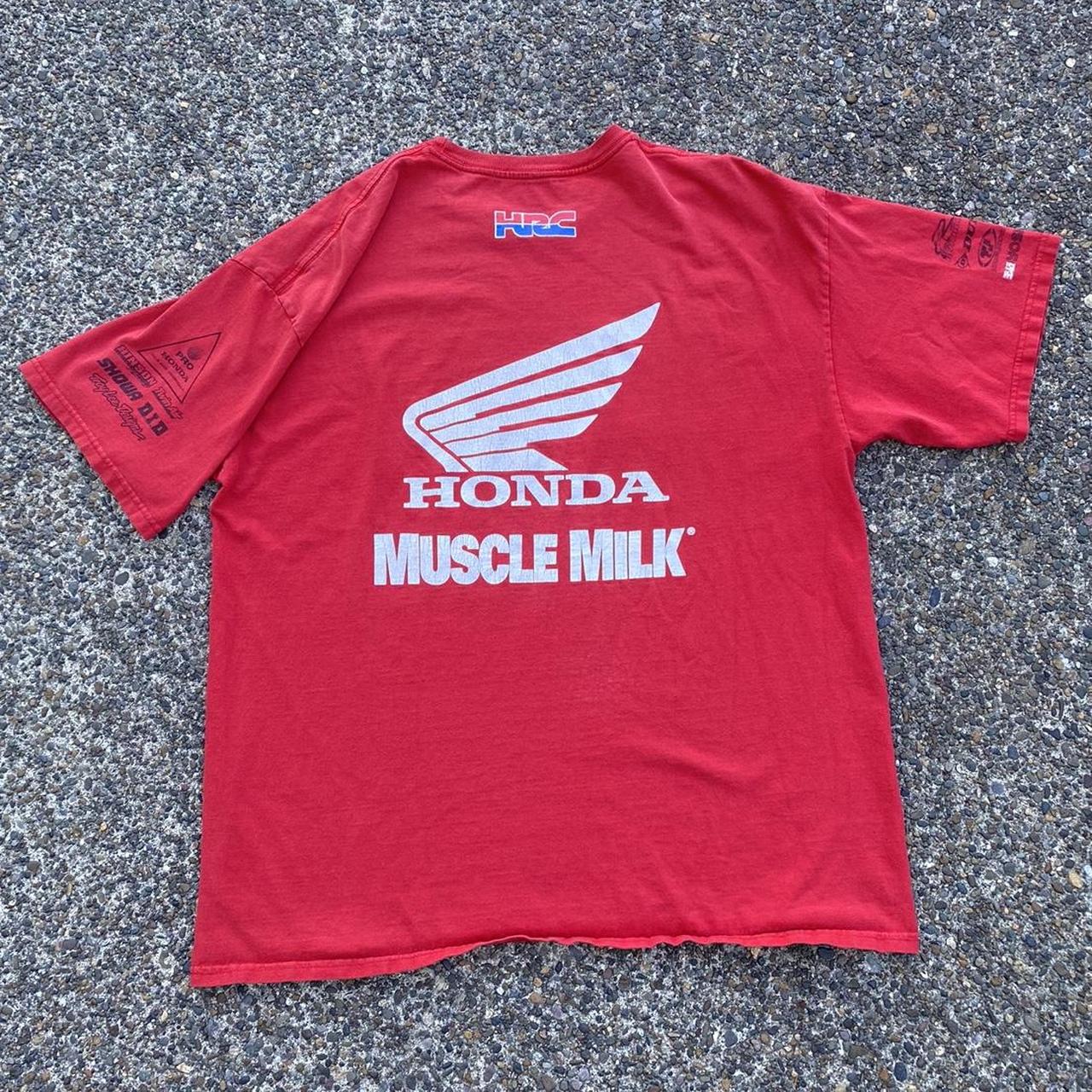 Honda racing T Muscle milk graphic 😮‍💨 Size XL - Depop