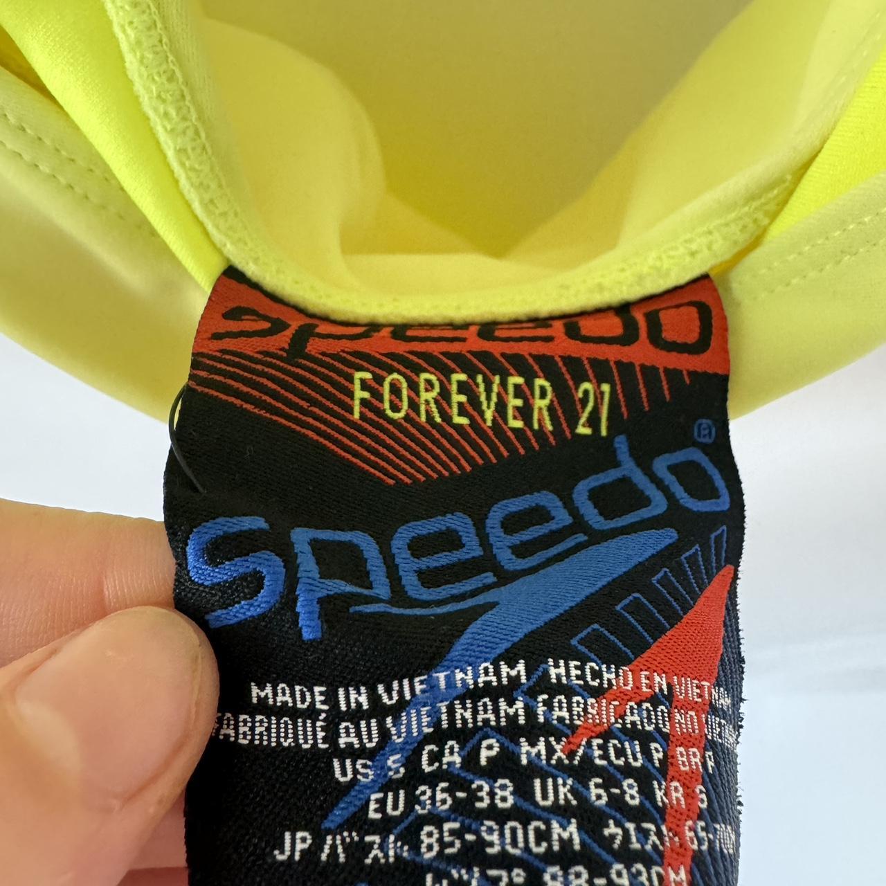 Speedo yellow one piece swimsuit with adjustable... - Depop