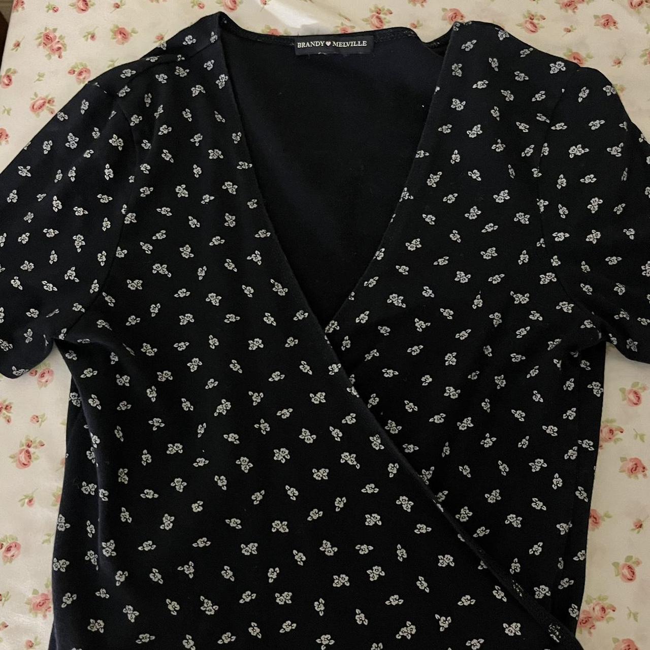 Brandy navy blue cross over top #brandy... - Depop