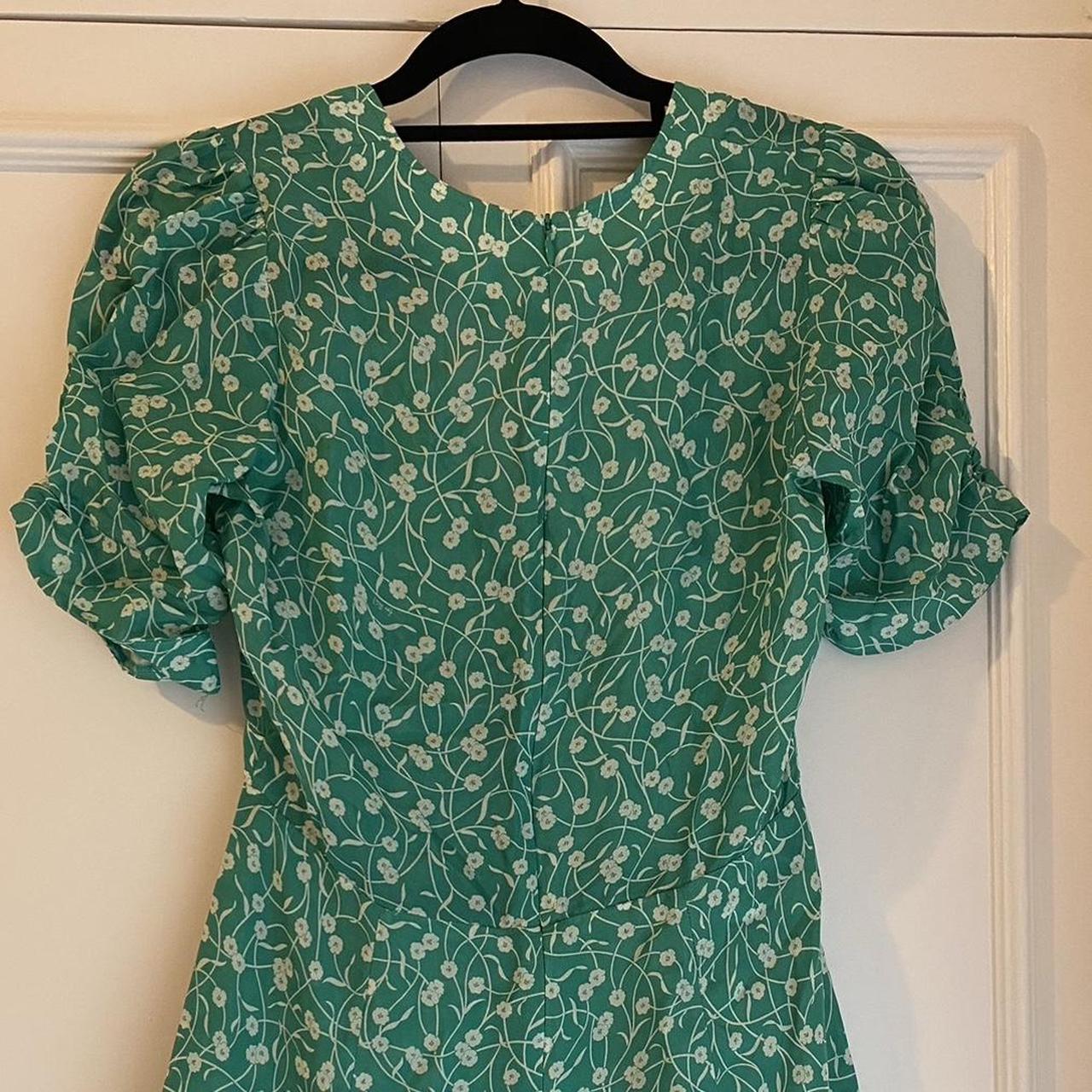 Réalisation Par Women's Blue and Green Dress | Depop