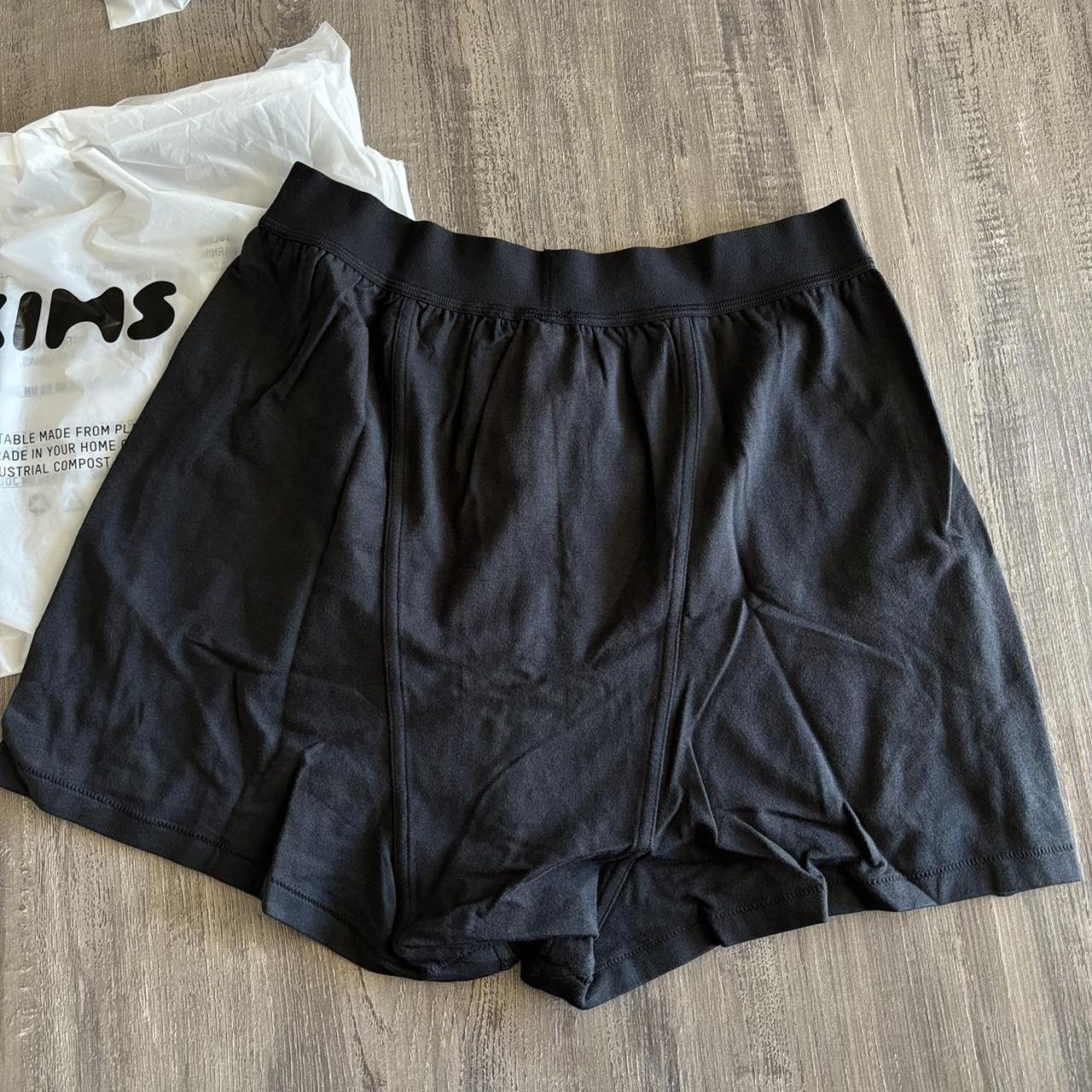 New Skims Boyfriend Loose Boxer Shorts in Onyx. Size XS - Depop