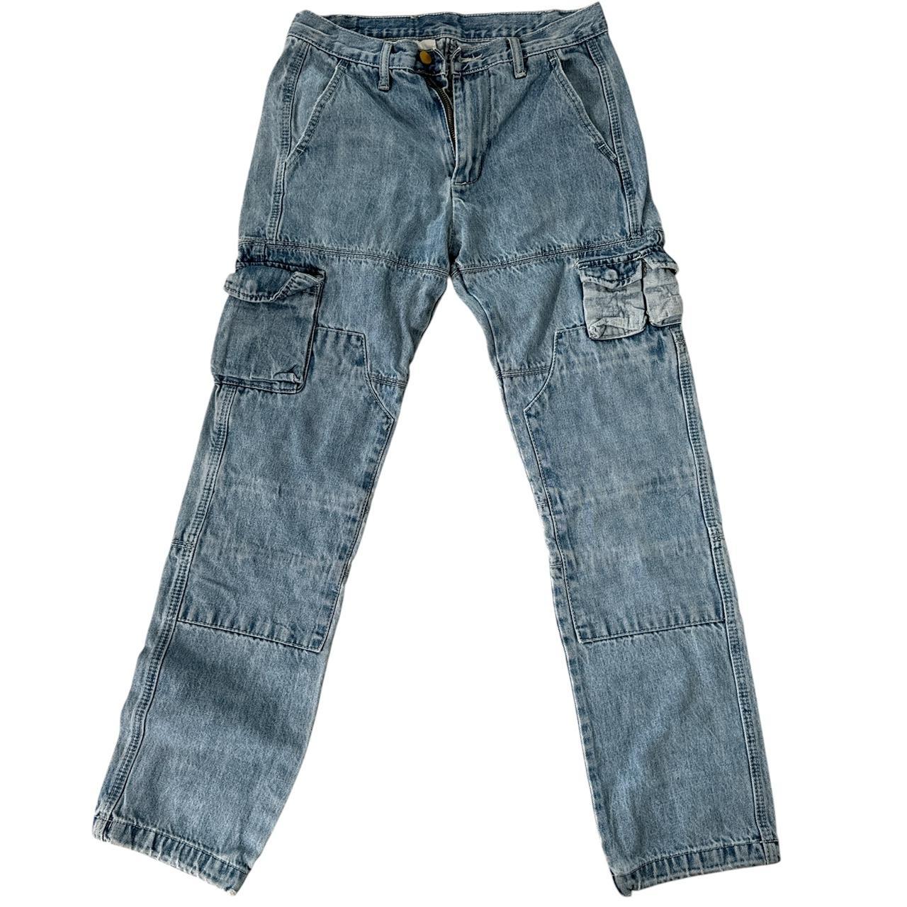 mnml "cargo denim" (offsite) fit straight, has... - Depop