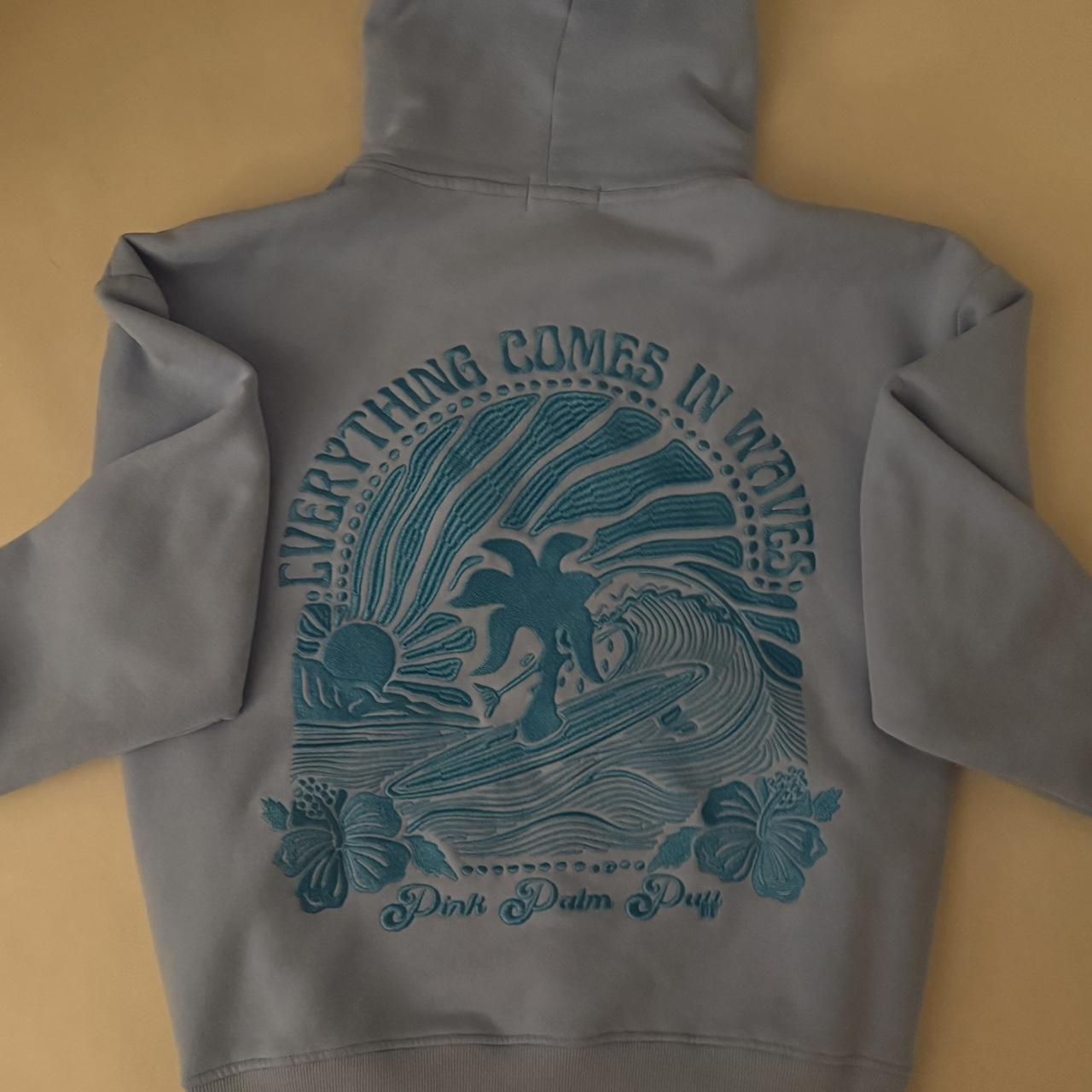 -Pink Palm Puff -"Everything Comes in Waves”... | Depop