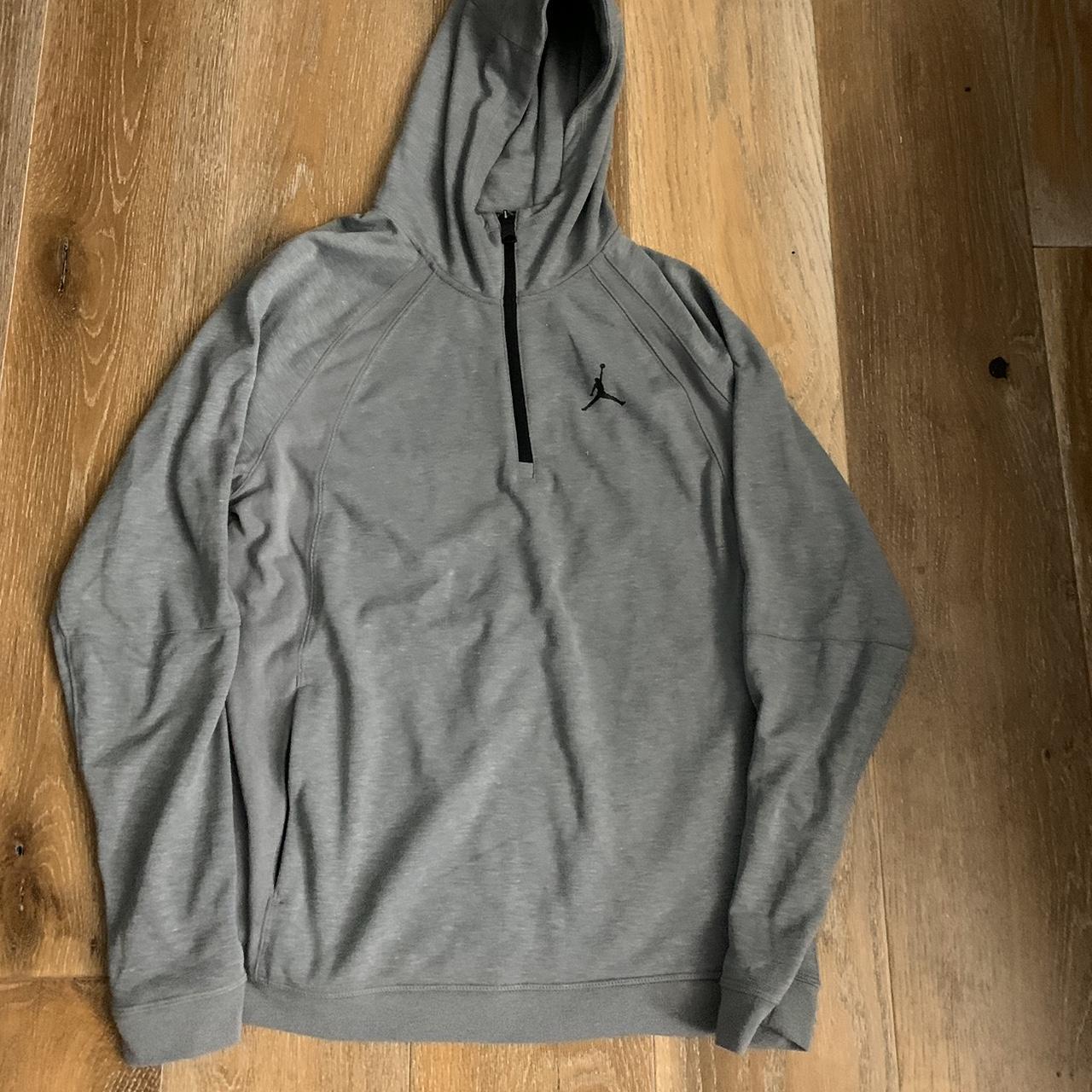 Nice Grey Jordan Zip up Hoodie // size men’s L //... - Depop