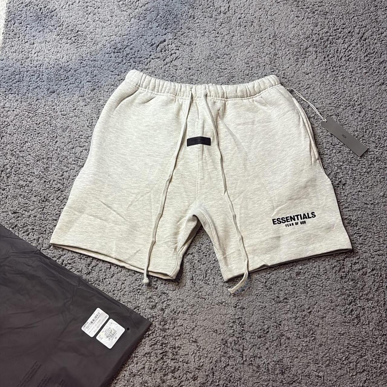 Light Oatmeal Essential Shorts | Depop
