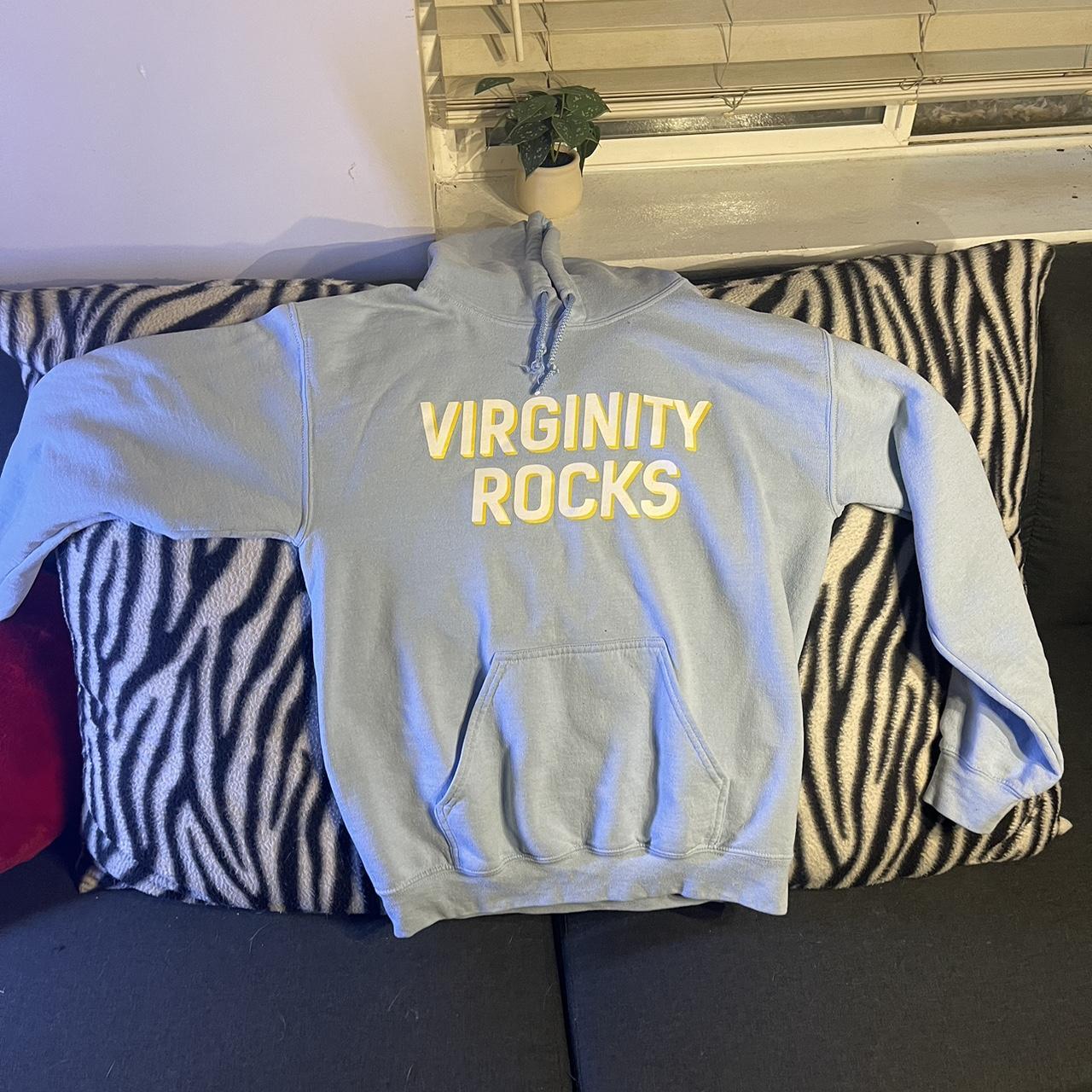 Virginity rocks sweatshirt Good condition Very... - Depop