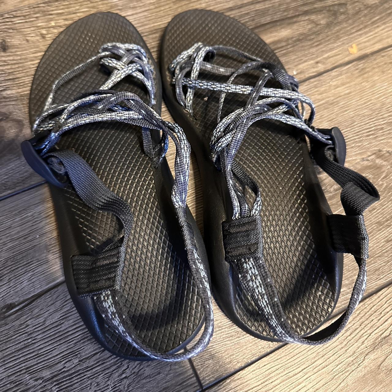 Size 10 Chacos. They’re blue and white, have a big... - Depop
