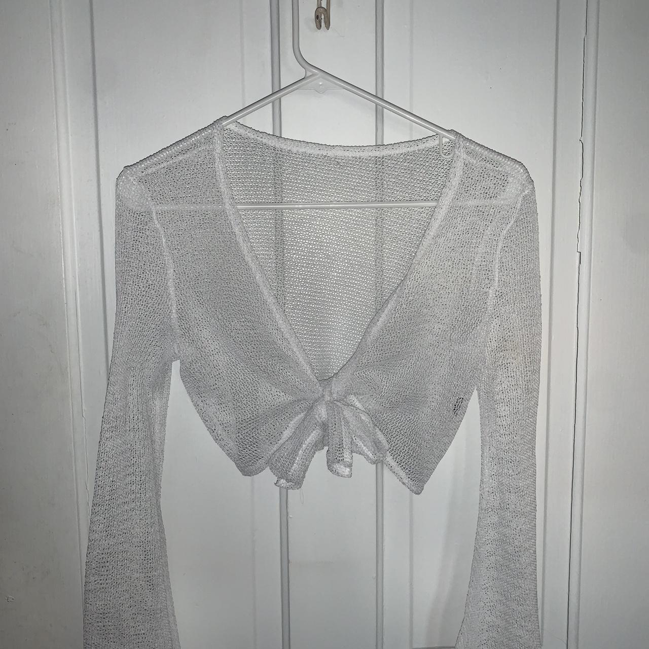 Cute tie top. Super see through, super cute as... - Depop