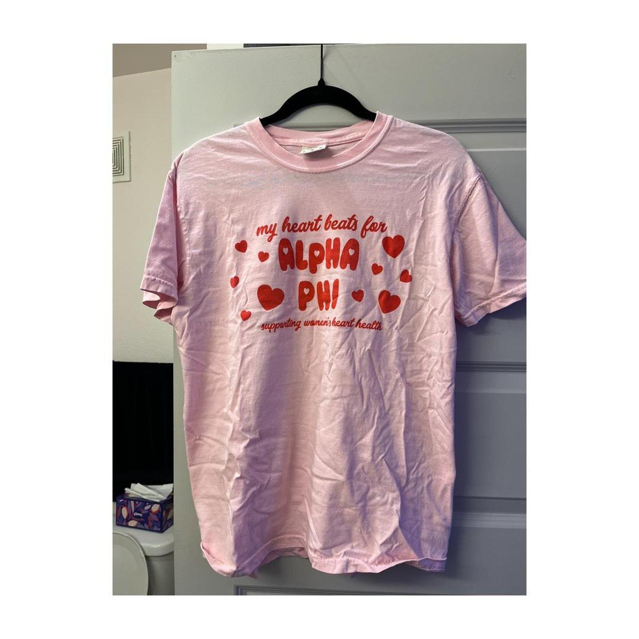 Pink Alpha Phi shirt Size: M Please reach out if... - Depop