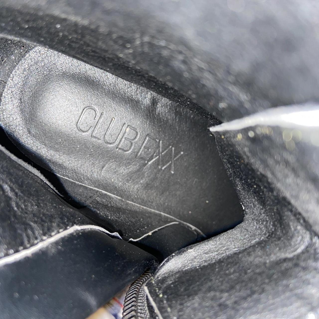 Club Exx Women's Blue and Black Boots | Depop