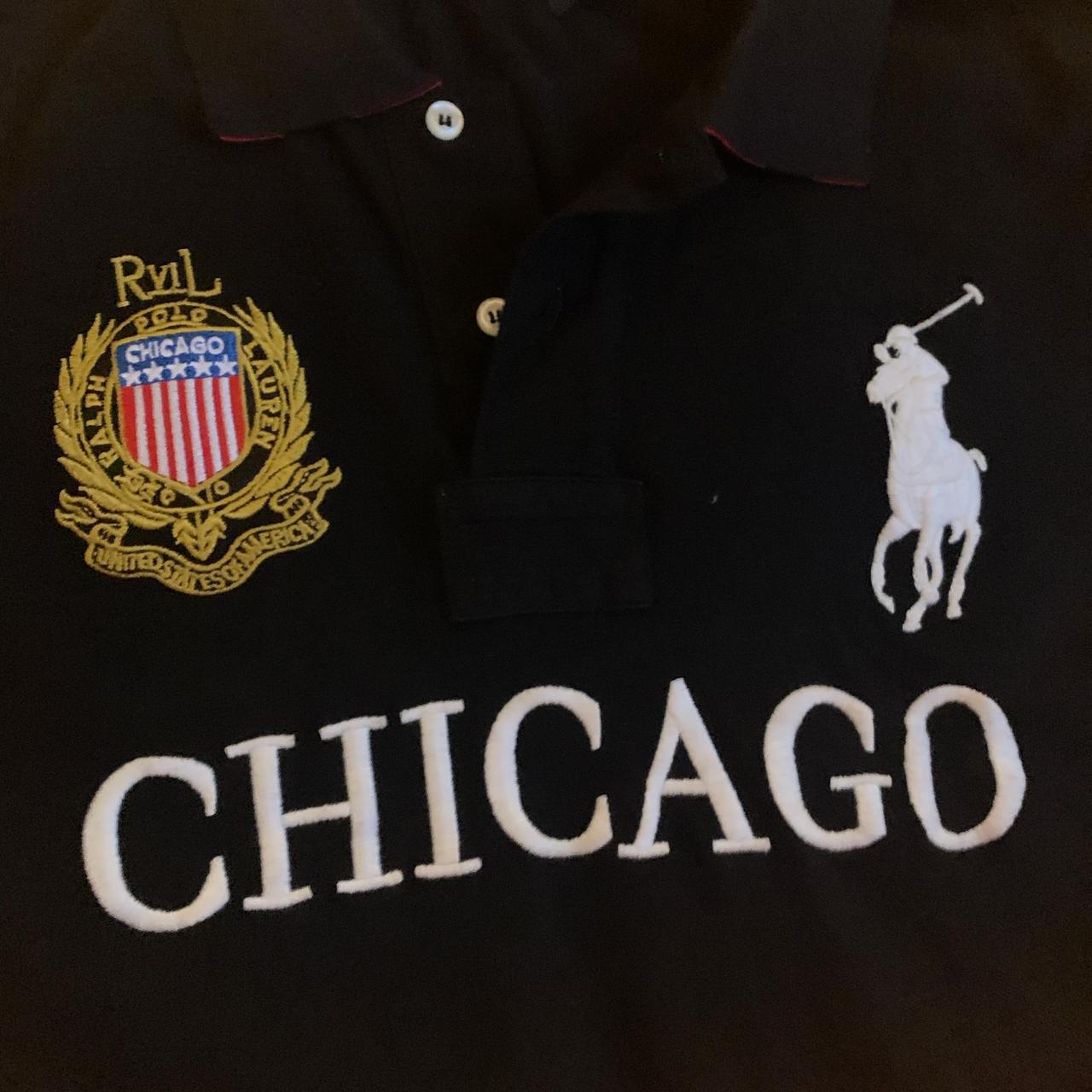 Chief keef chicago polo ralph lauren number 3 Size-L... - Depop