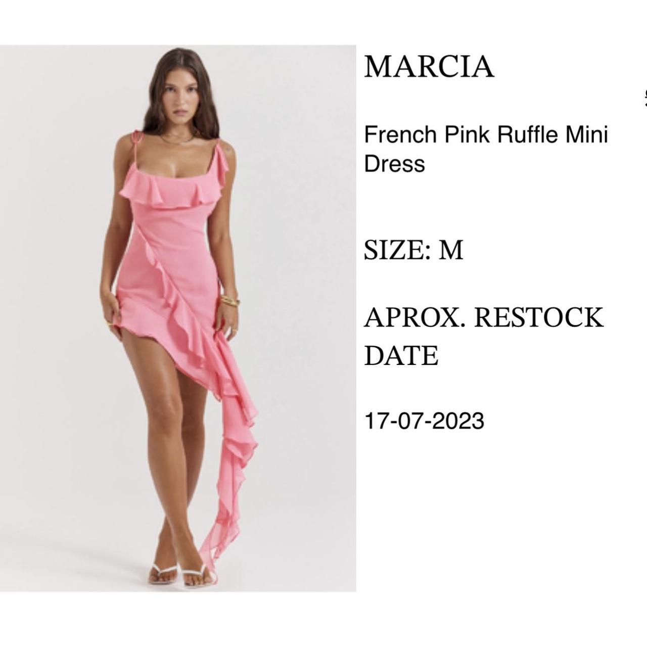 HOUSE OF CB MARCIA French Pink Ruffle Mini Dress... - Depop