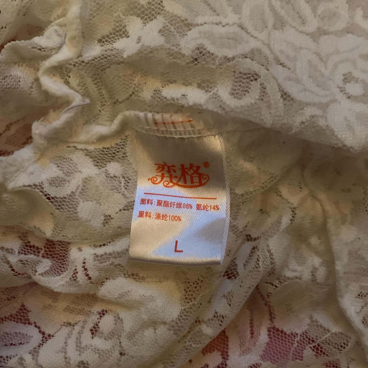 Chinese ruffled lace babydoll blouse Labeled a... | Depop