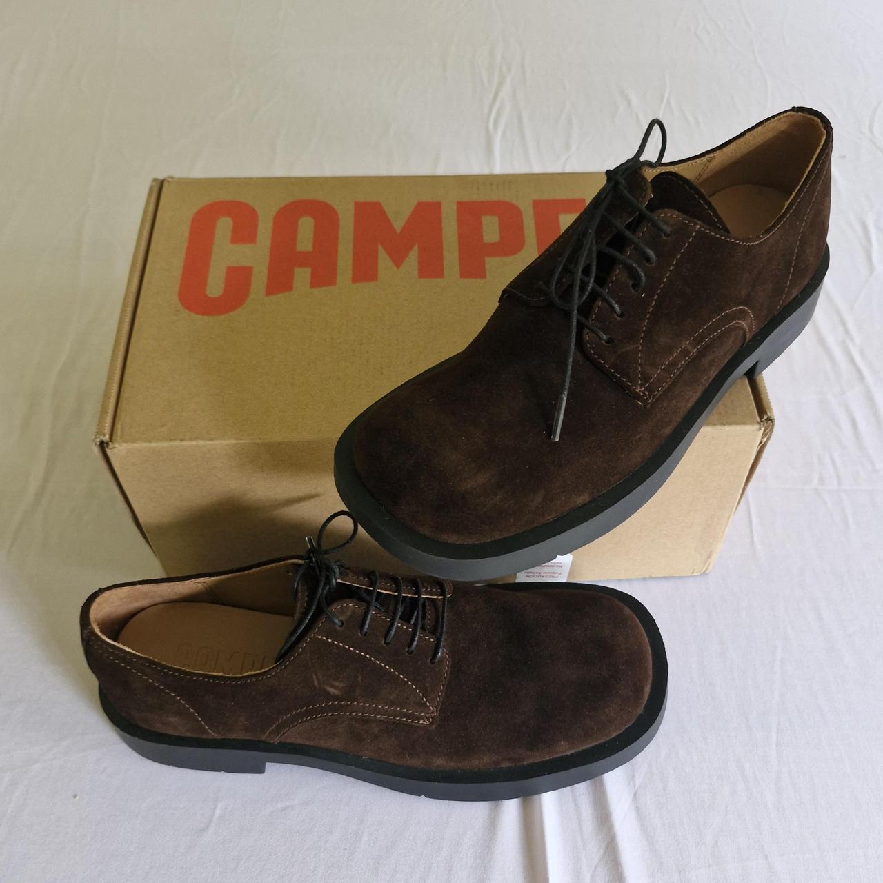 Camper brown suede smart/casual shoes. - Depop