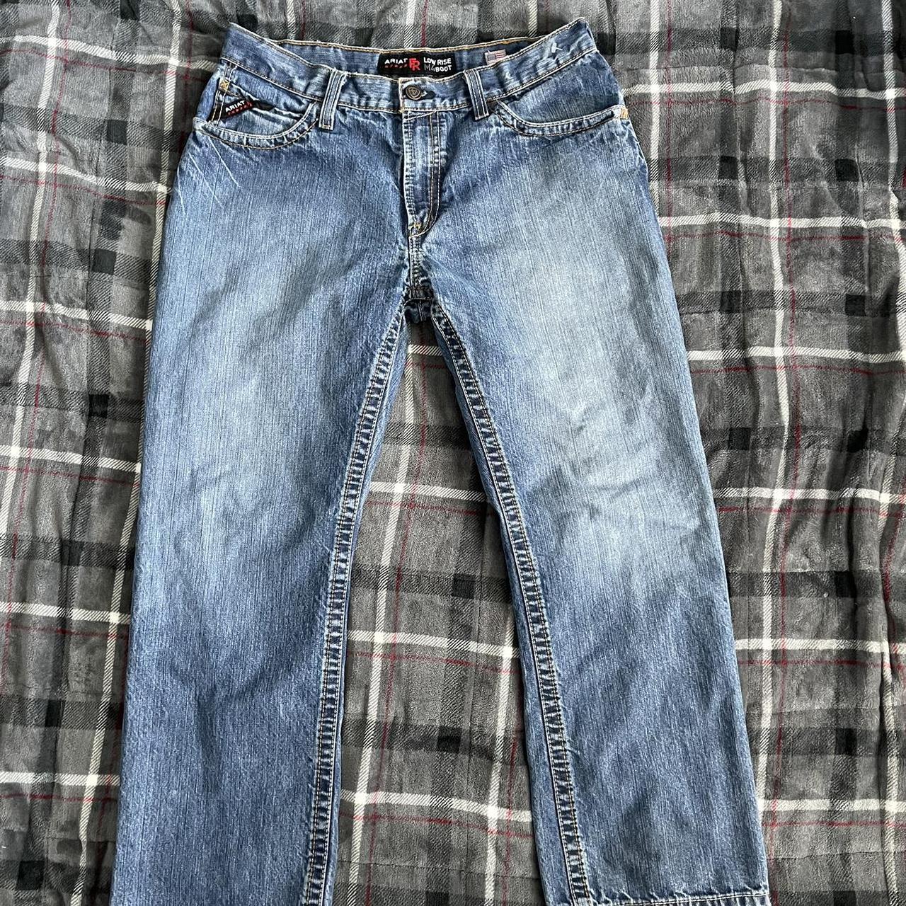 Ariat Jeans, super cool designs all over 35x30 - Depop